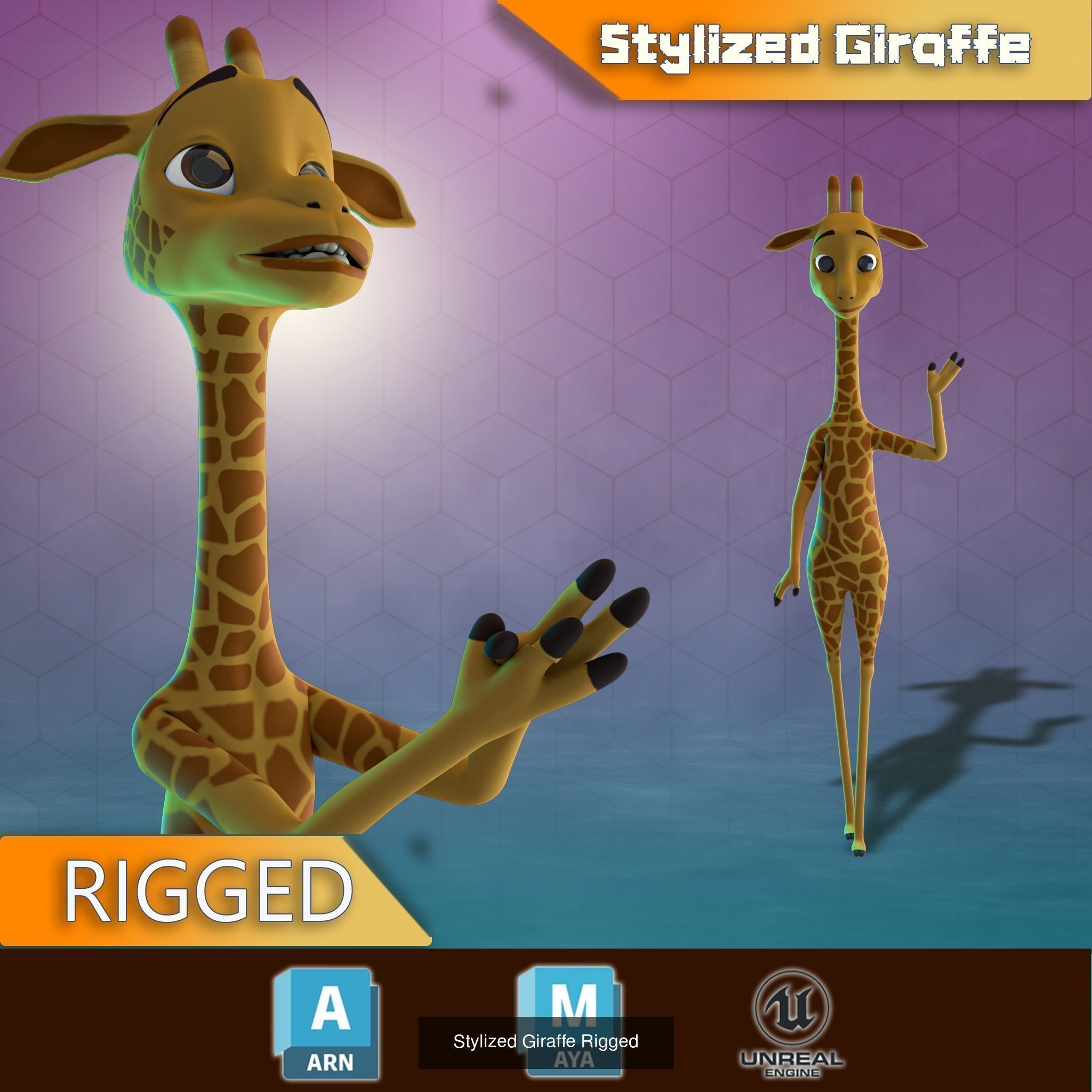 3D Model Collection Stylized Animals Rigged V1 VR / AR / low-poly ...