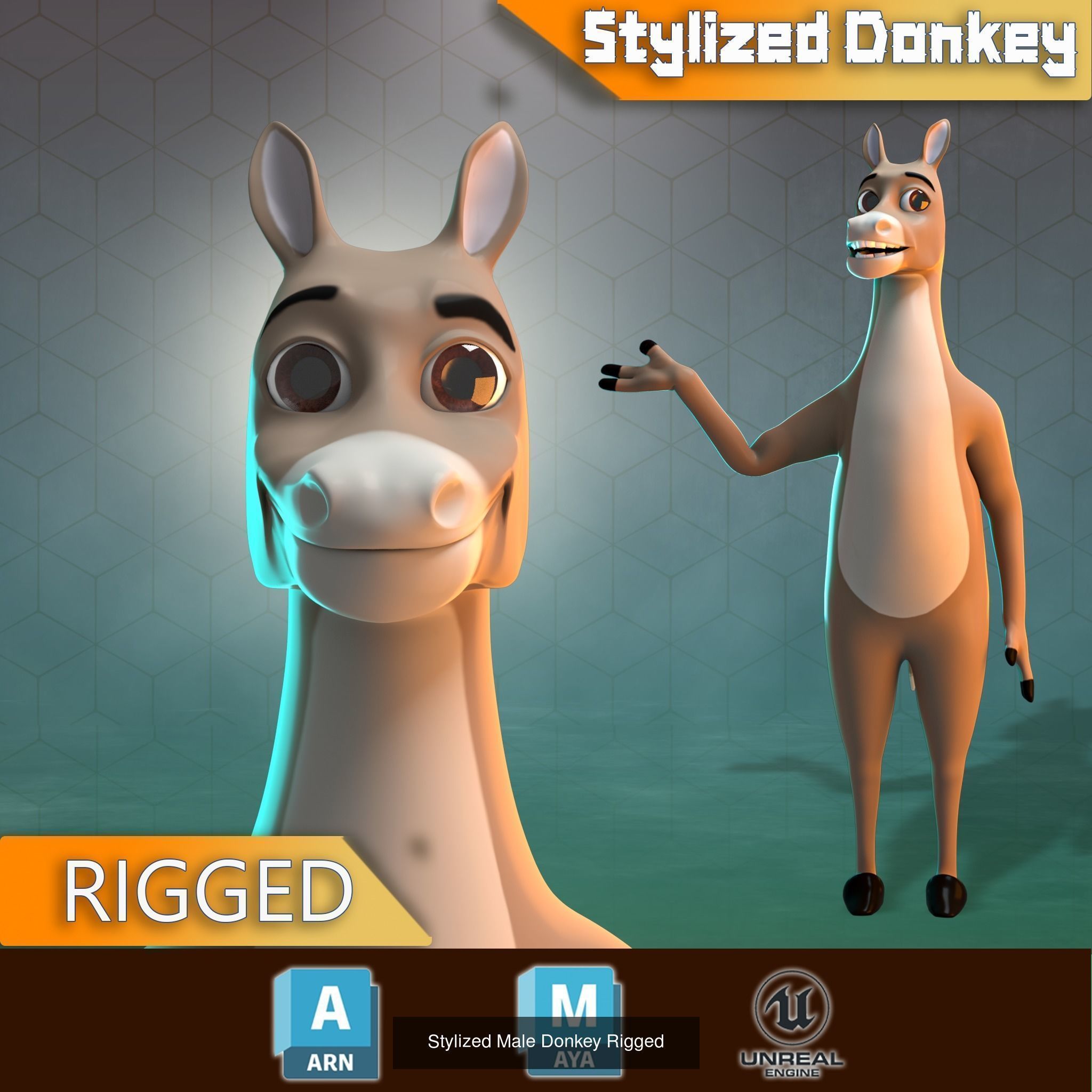 3D Model Collection Stylized Animals Rigged V2 VR / AR / low-poly ...
