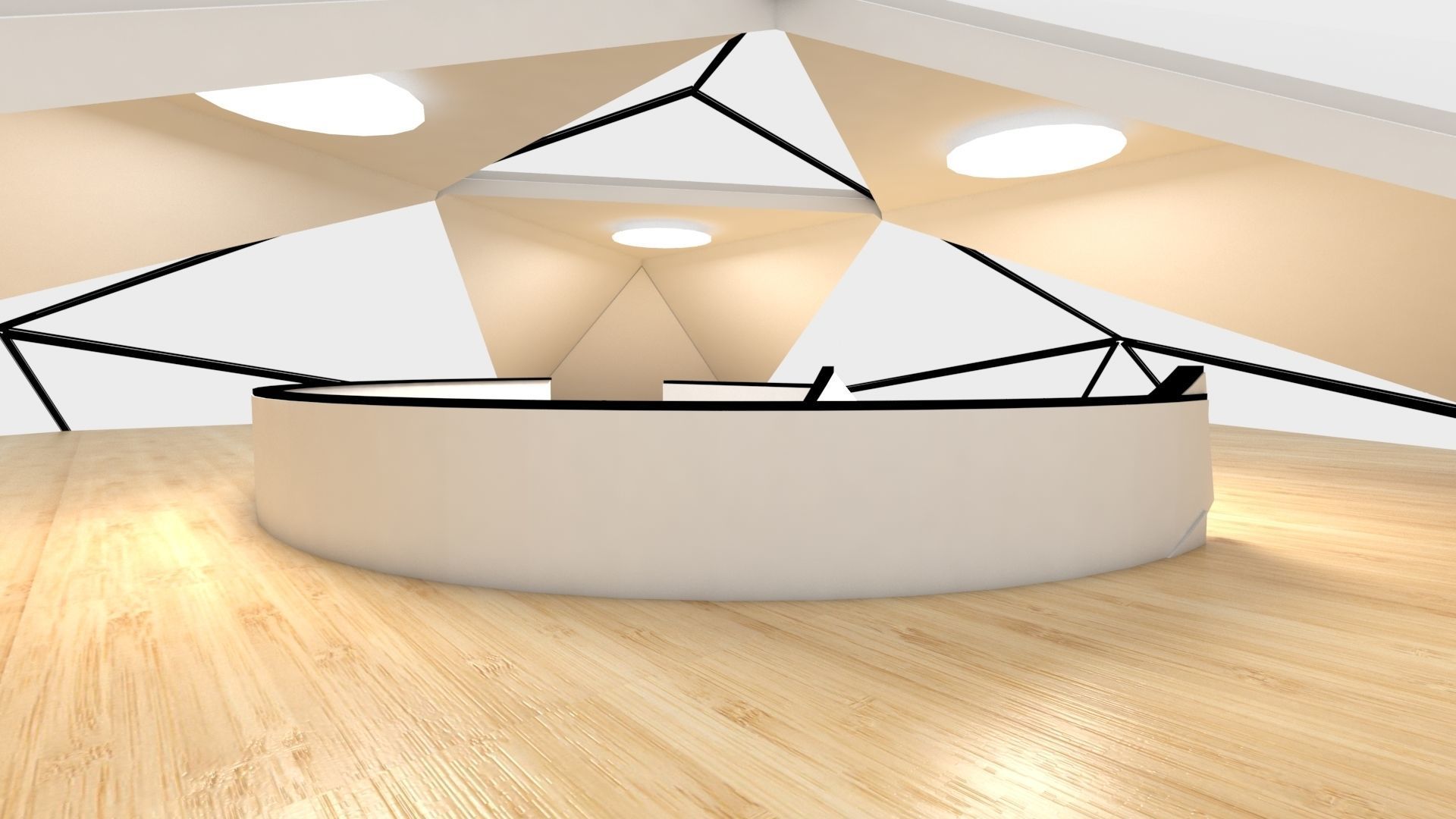 VR art gallery 12 compound icosrombi 3D model | CGTrader