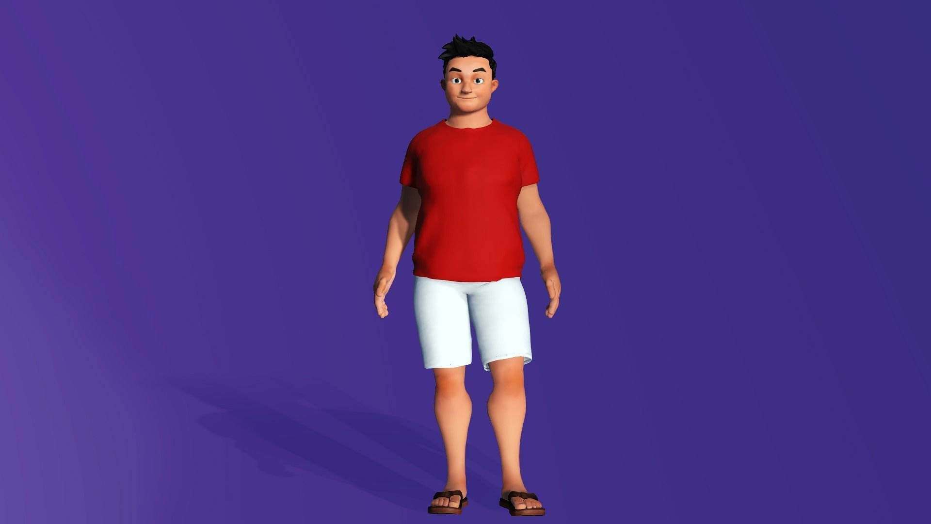 Cartoon Character Fat Boy Animated Rigged Blender Iclone 3D model ...
