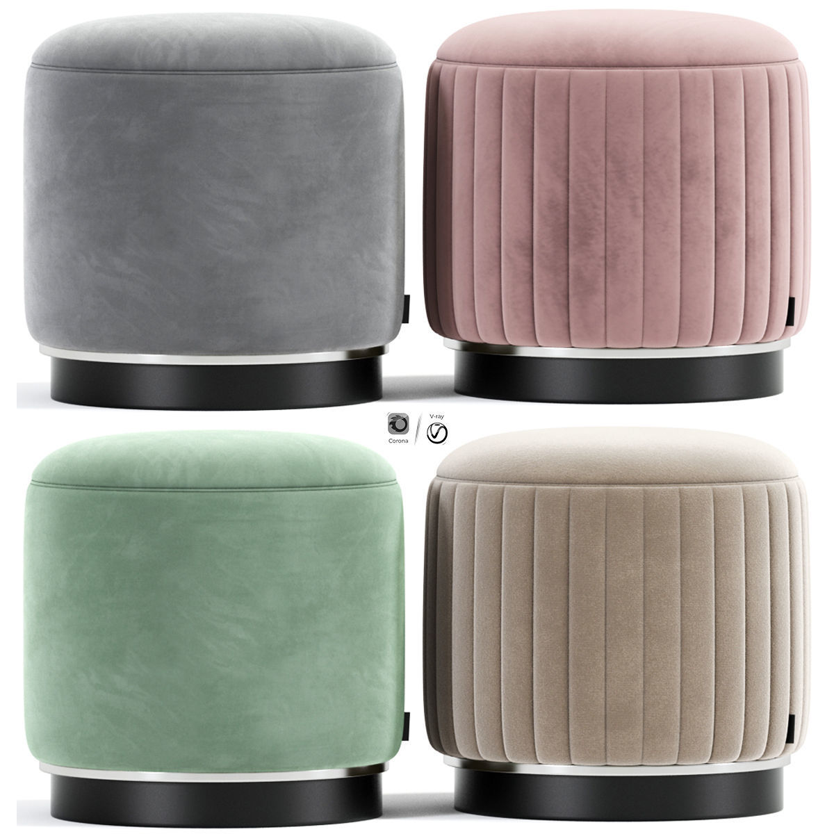 Laskasas Eddy Pouf 3D model | CGTrader