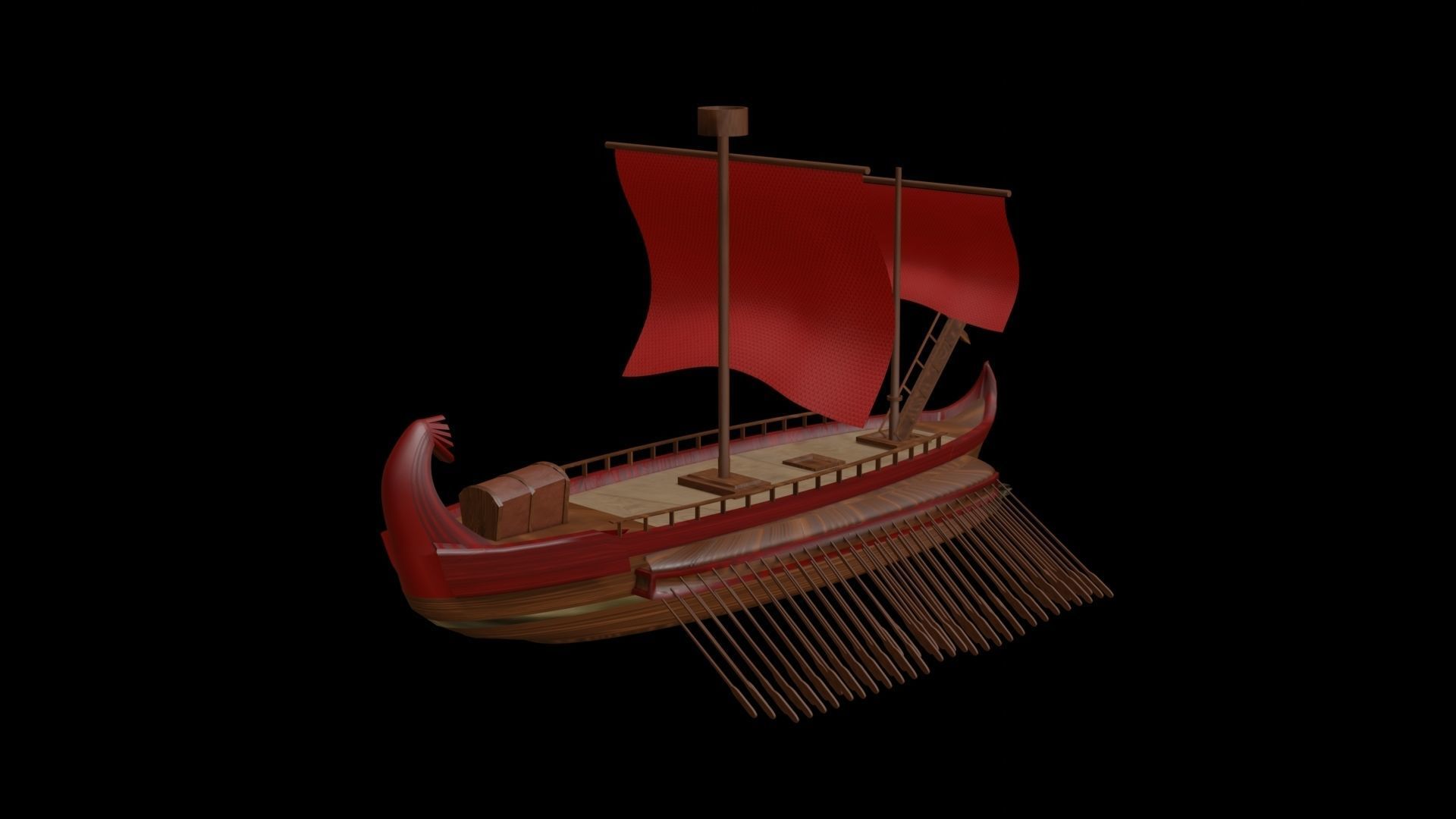 Trireme ancient ships Roman Greek 3D model | CGTrader