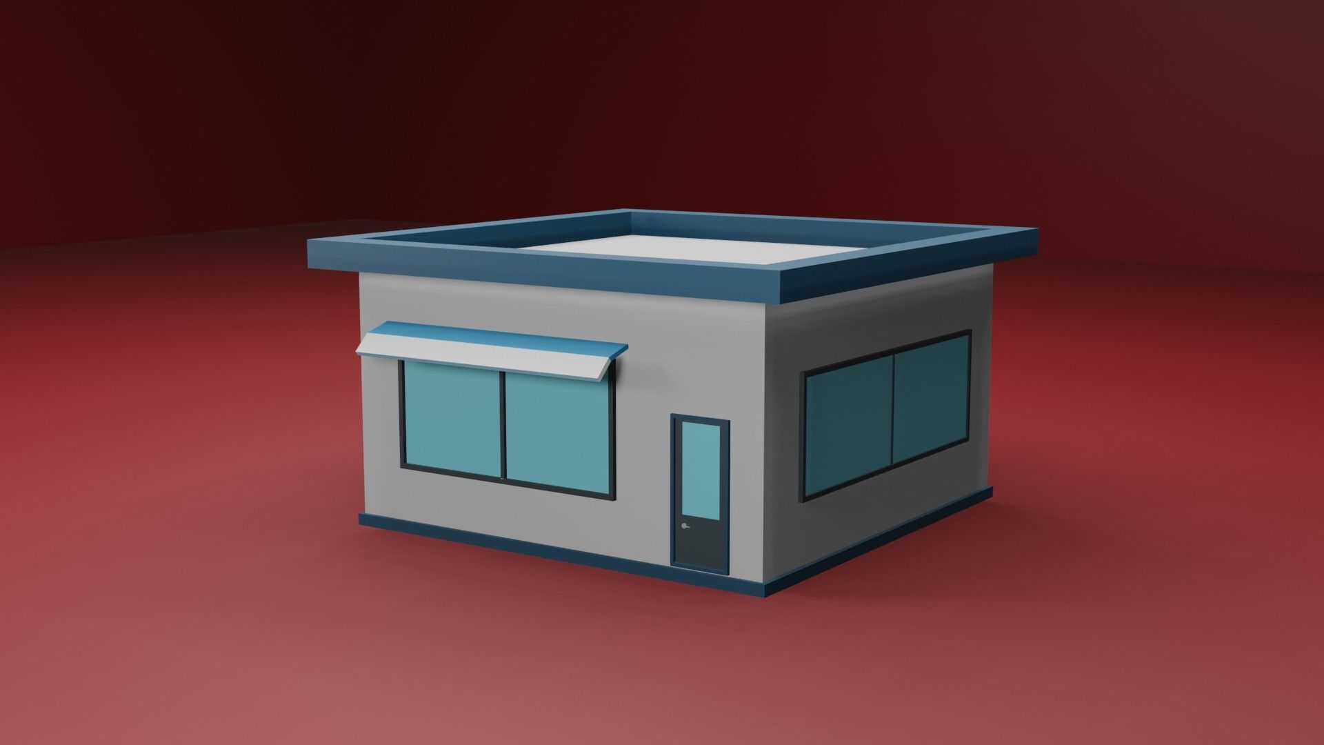 3D model 3D Low Poly Buildings shop VR / AR / low-poly | CGTrader