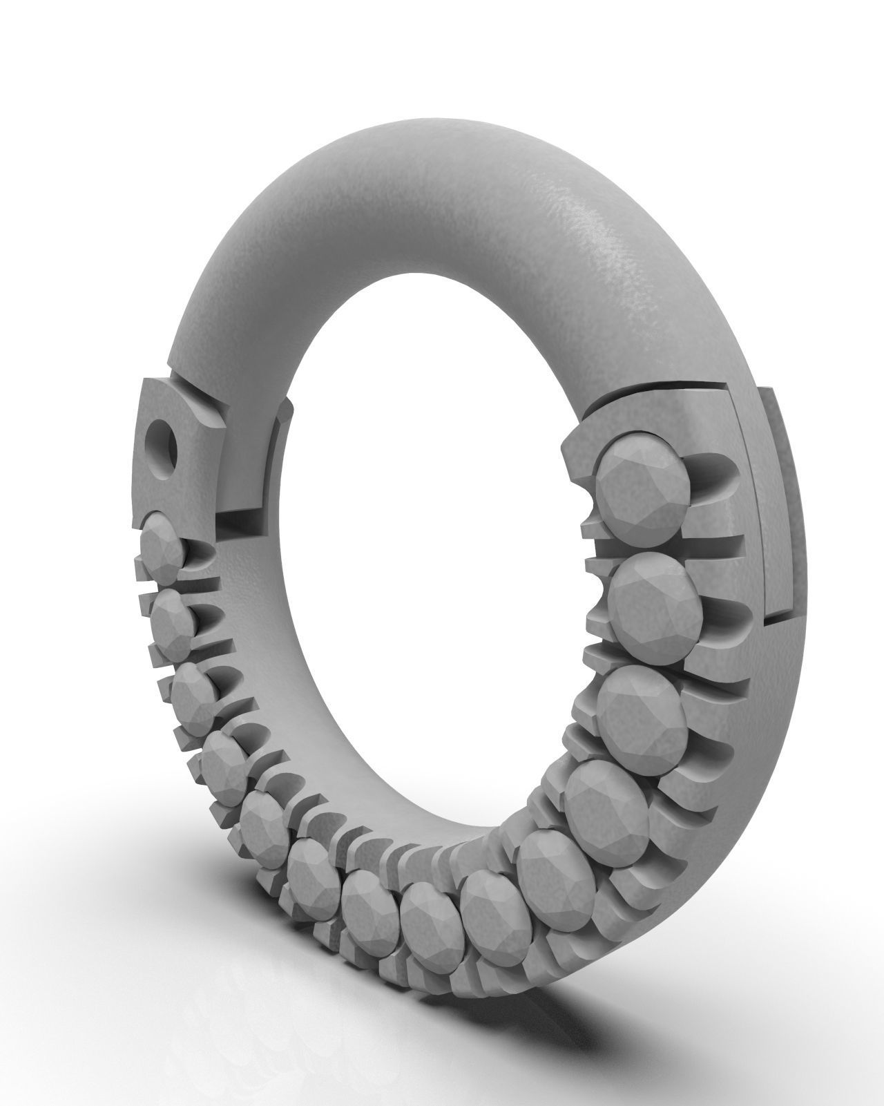 Septum ring with gems 3D model 3D printable | CGTrader