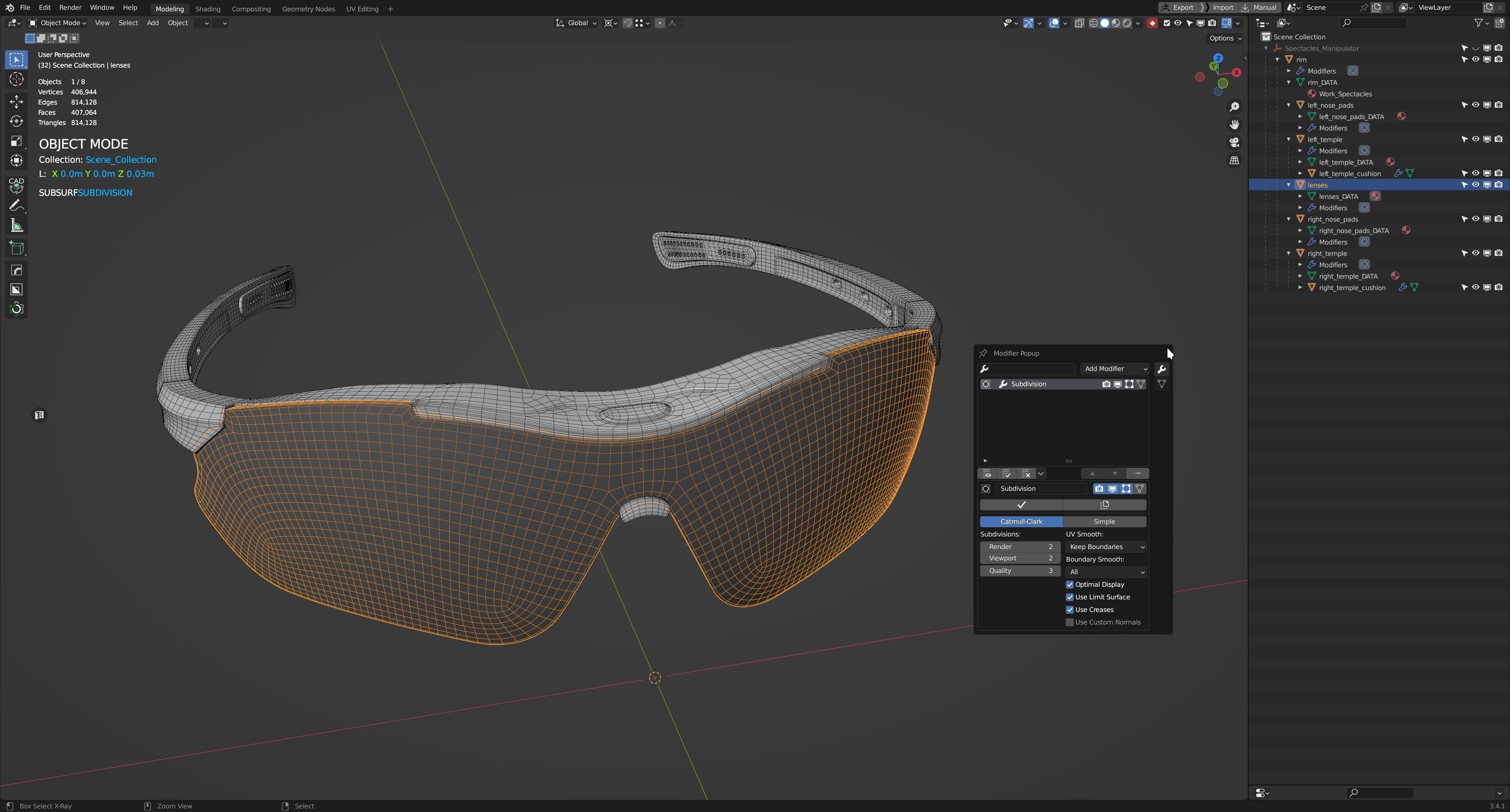 Eyes protection spectacles 3D model | CGTrader