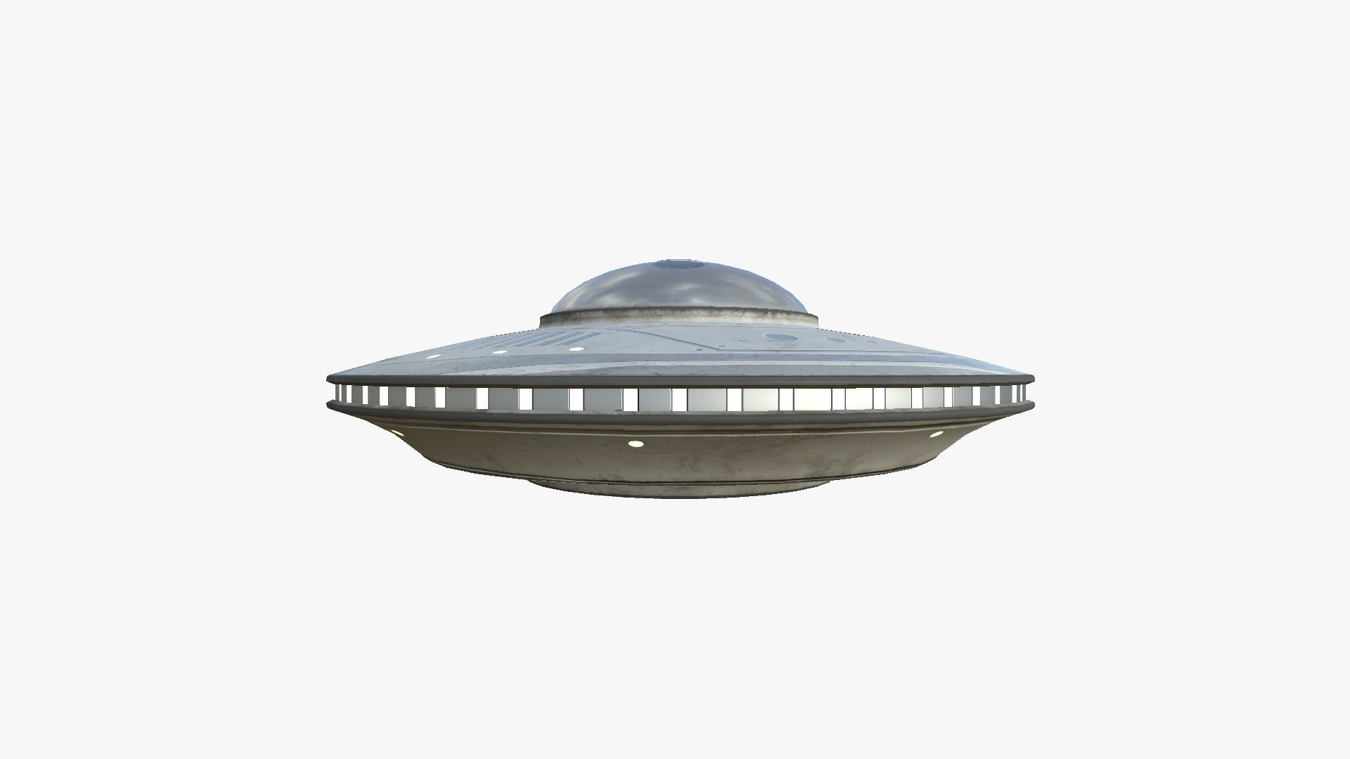 3D model Alien Spaceship UFO B09 Full White - Sci Fi Spacecraft Design ...
