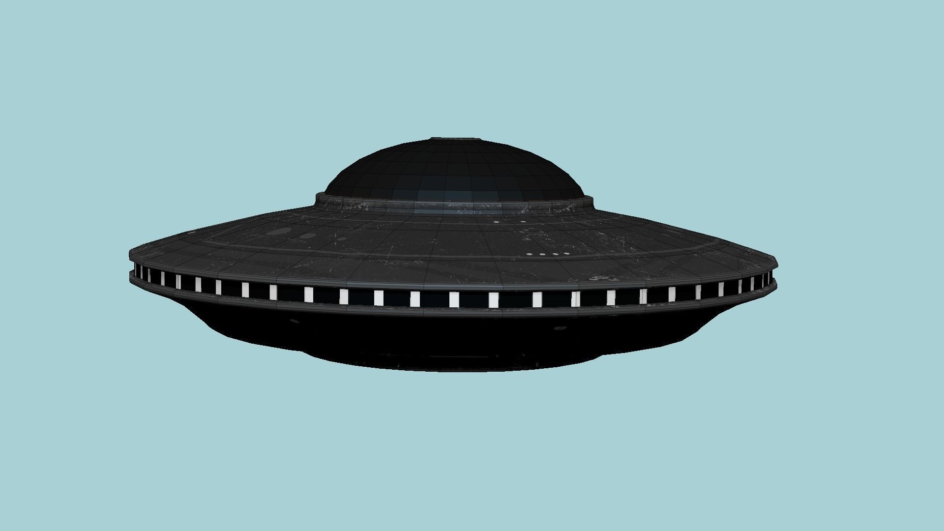 3D model Alien Spaceship UFO B10 Black - Sci Fi Spacecraft Design VR ...
