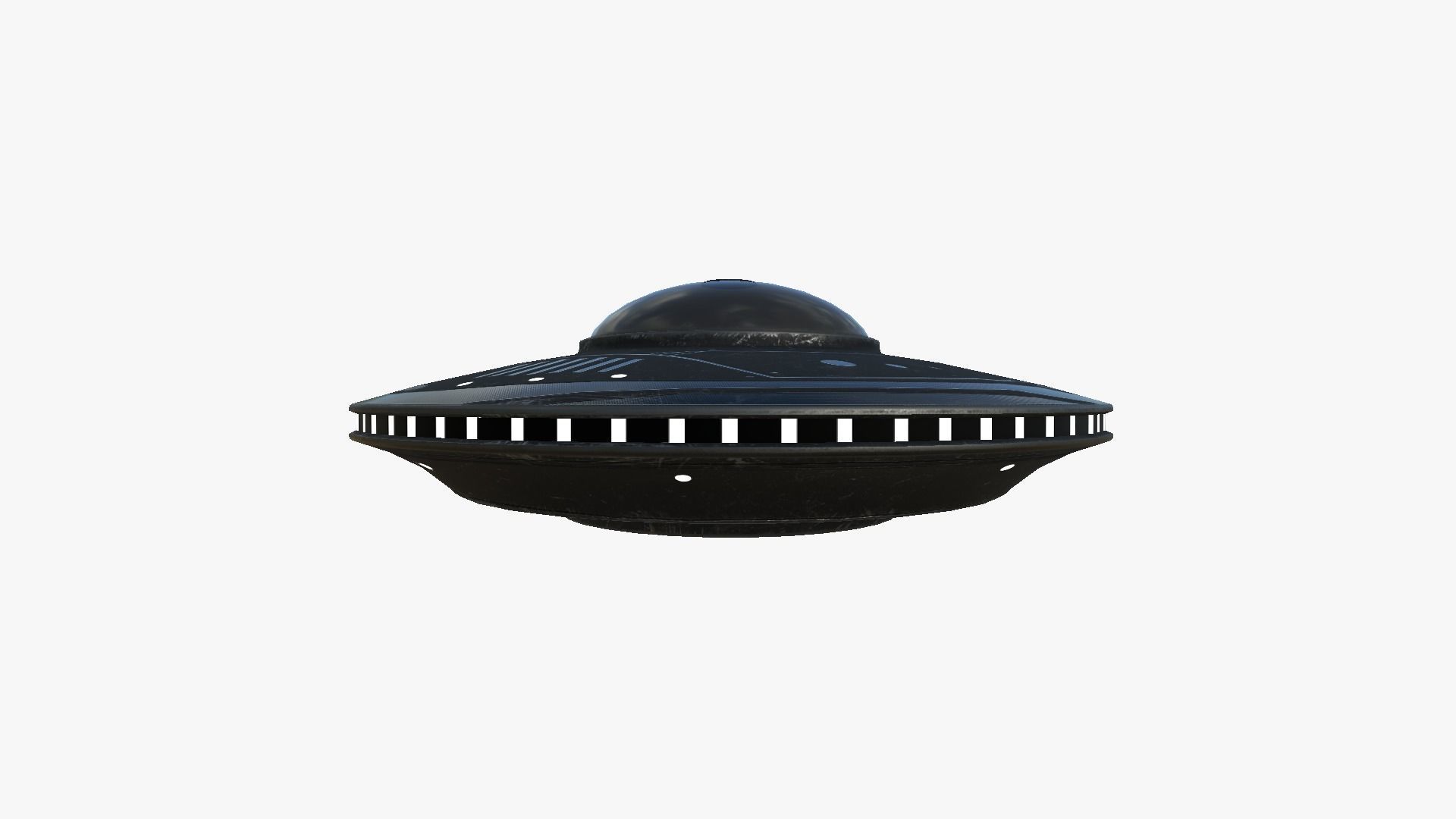 3D model Alien Spaceship UFO B10 Black - Sci Fi Spacecraft Design VR ...