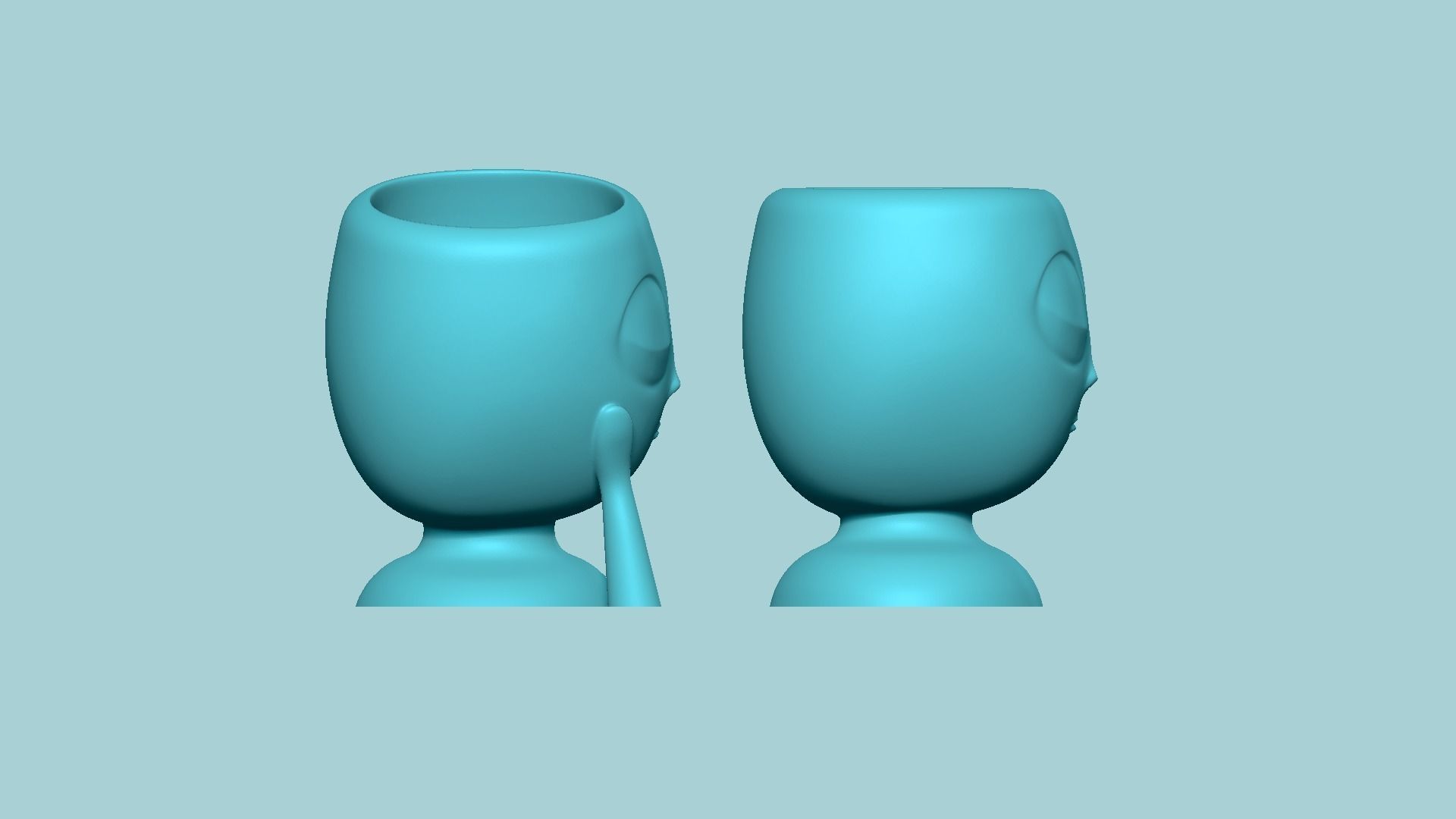 Woman Face Vases Succulent - Pair - STL Printable 3D model 3D printable ...