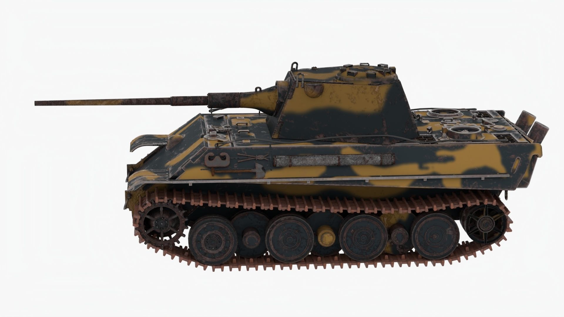 3D model 4K Realistic Panzer Tiger Tank in Arnold Material VR / AR ...