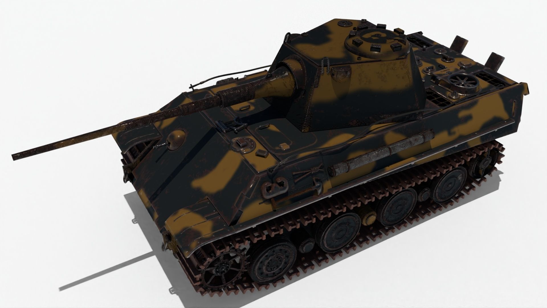 3D model 4K Realistic Panzer Tiger Tank in Arnold Material VR / AR ...