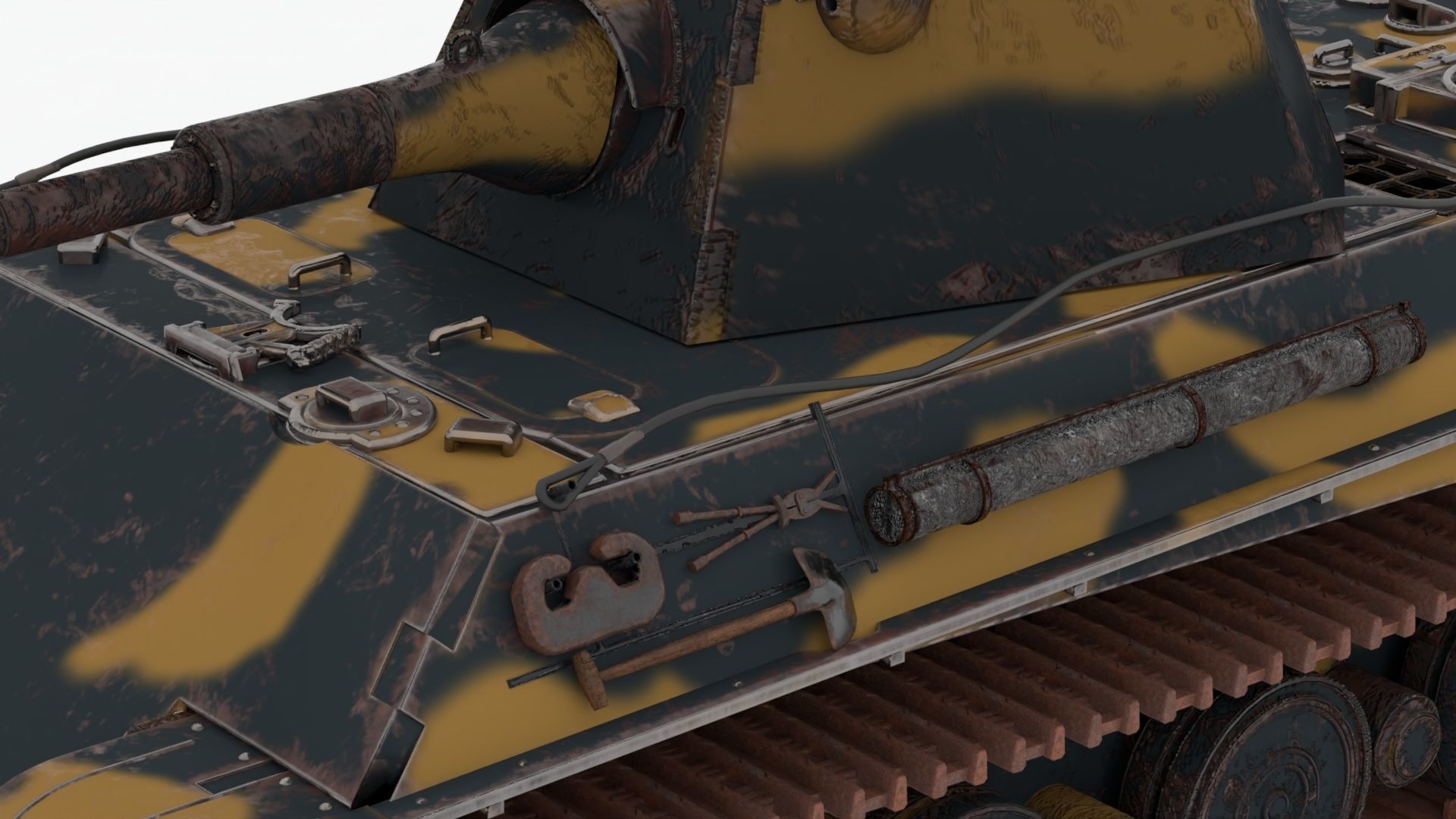 3D model 4K Realistic Panzer Tiger Tank in Arnold Material VR / AR ...