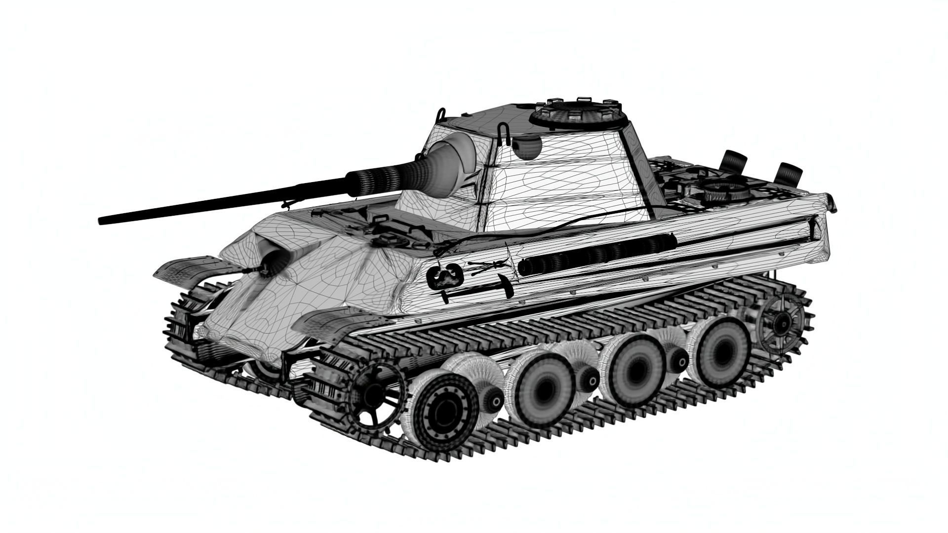 3D model 4K Realistic Panzer Tiger Tank in Arnold Material VR / AR ...