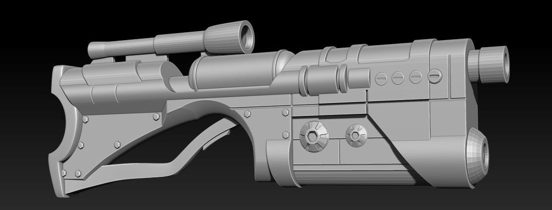 Laser Pulse Rifle 3D model 3D printable | CGTrader