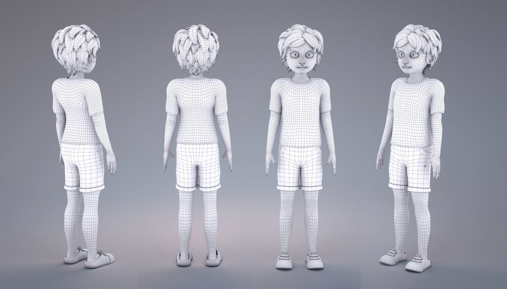 Cartoon Boy 3D model rigged | CGTrader
