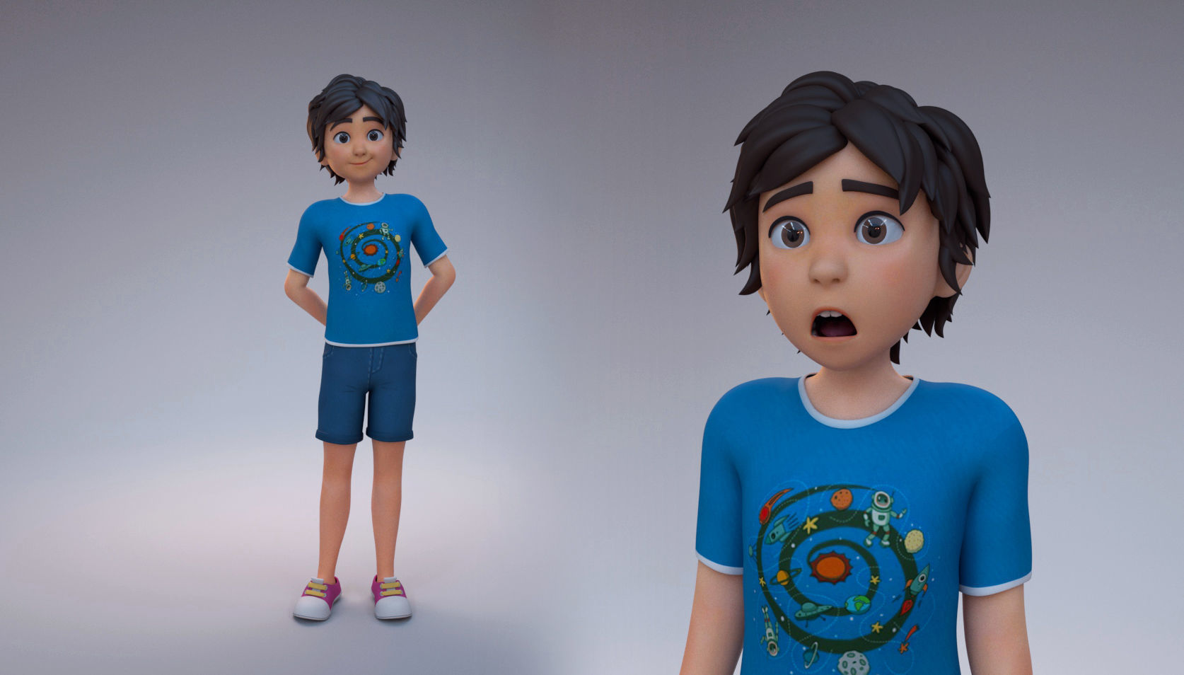 Cartoon Boy 3D model rigged | CGTrader