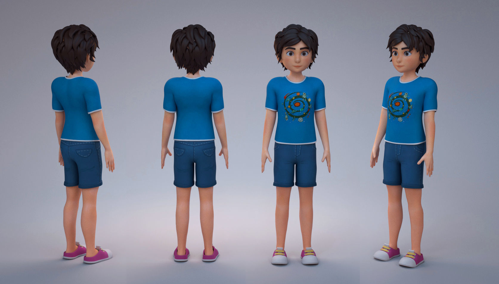 Cartoon Boy 3D model rigged | CGTrader