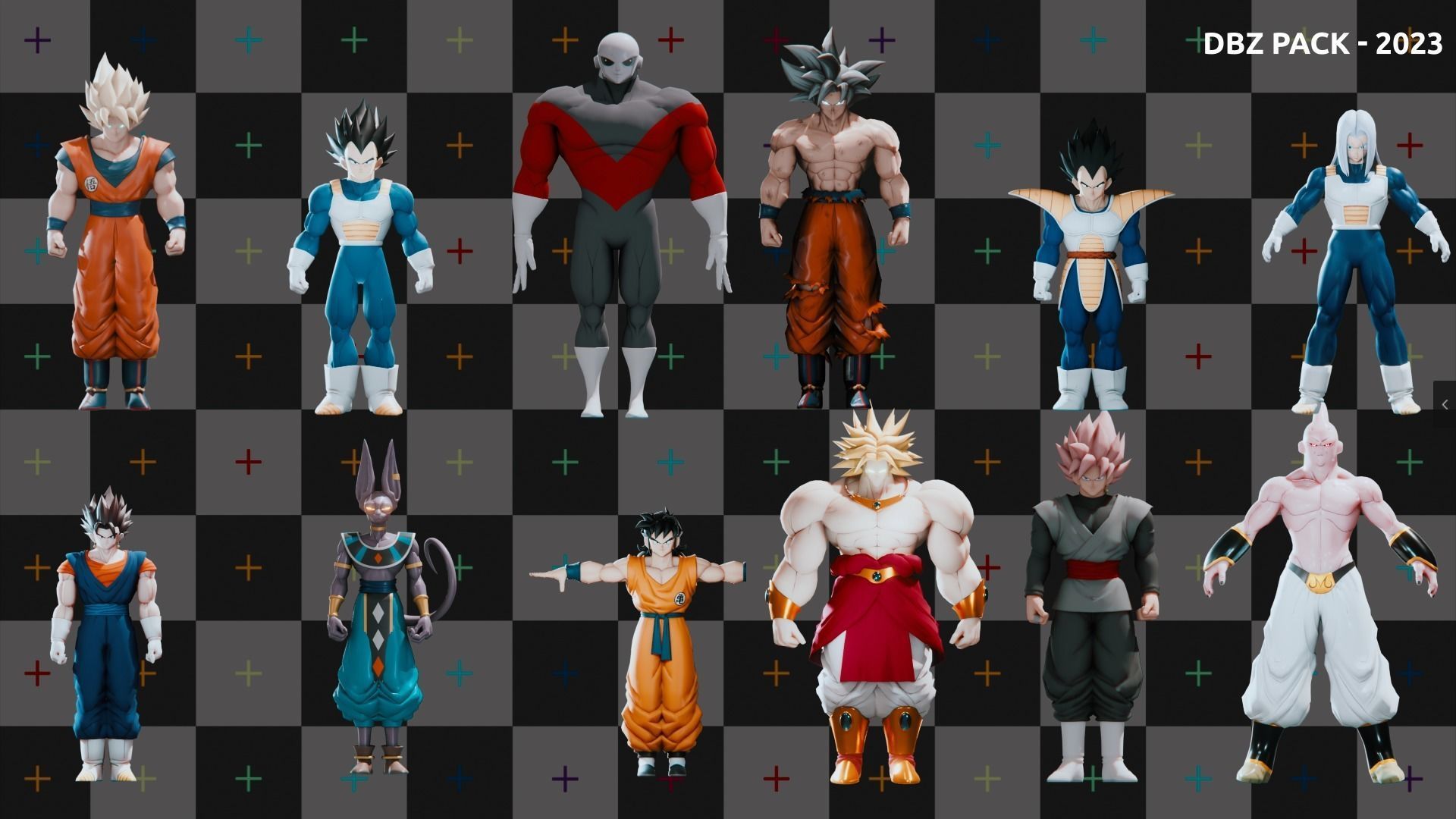 3D model 47 Dragon ball Z - Rigged Character Pack VR / AR / low-poly ...