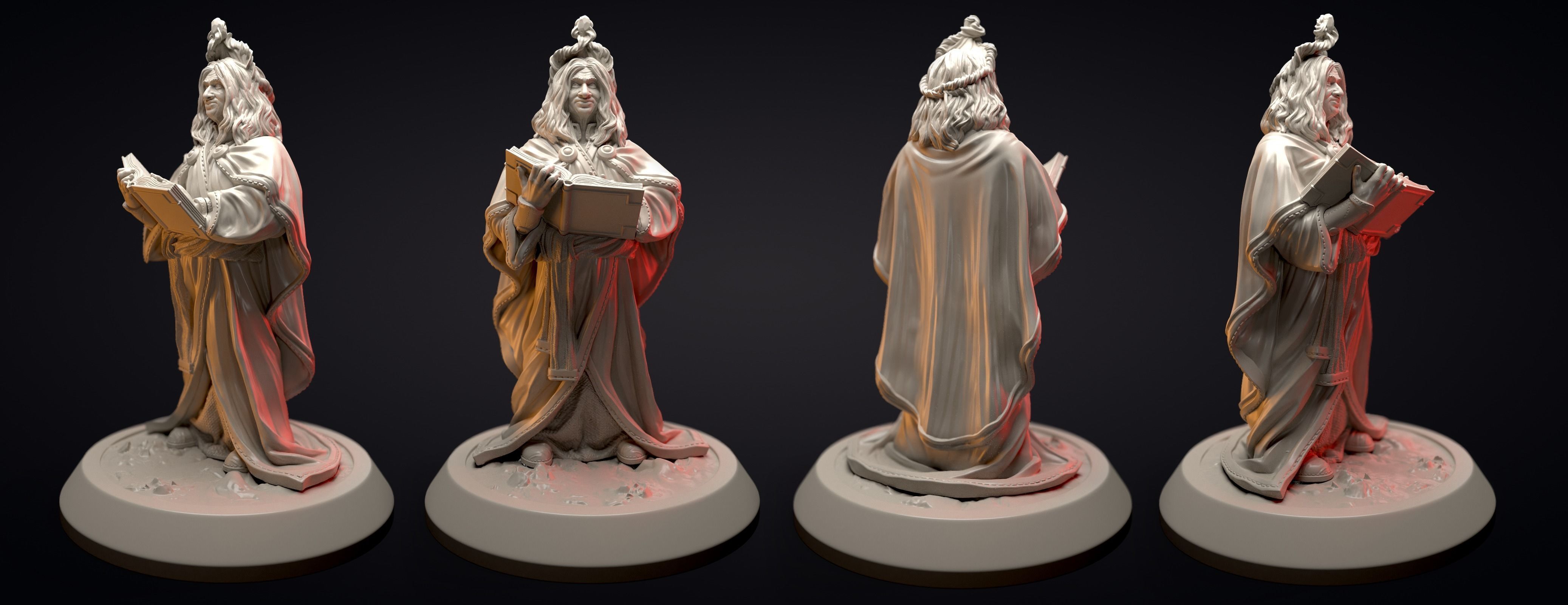 Mages - librarian 3D model 3D printable | CGTrader