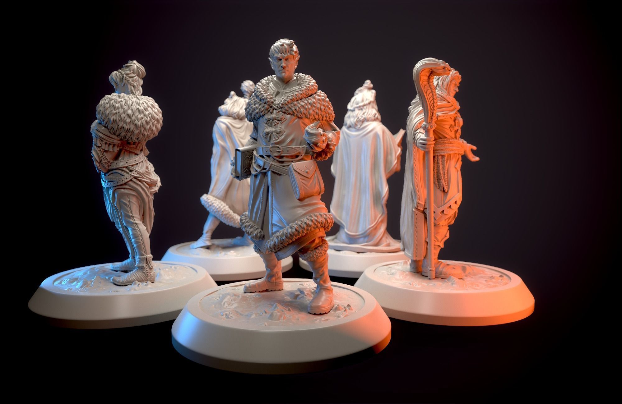 Wild Mages miniature series 3D model 3D printable | CGTrader