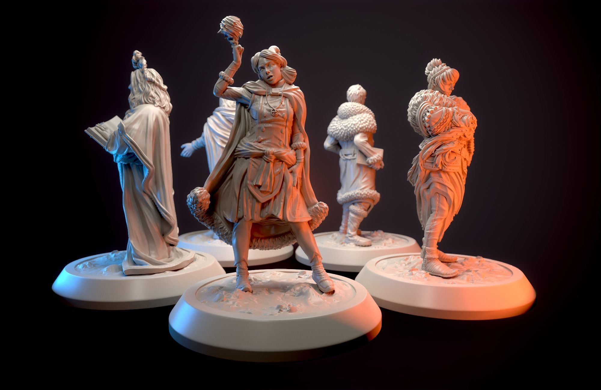 Wild Mages miniature series 3D model 3D printable | CGTrader