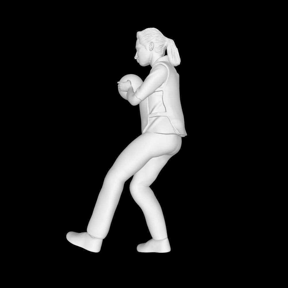 NETBALL FEMALE PLAYER BASKETBALL PLAYER 3D model 3D printable | CGTrader