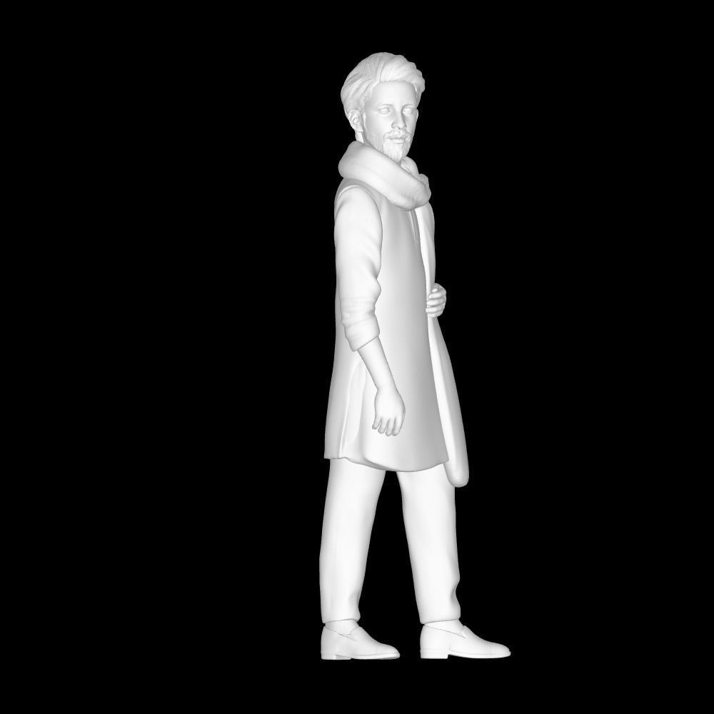 BOY IN AJRAK MUFFLER SCARF 3D model 3D printable | CGTrader