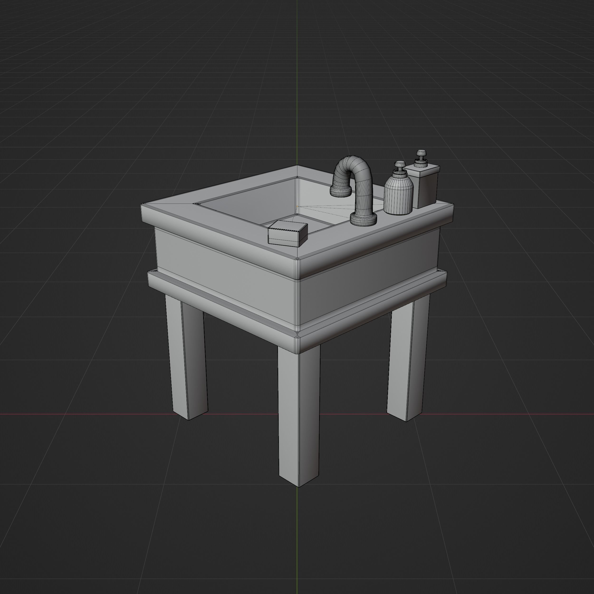 3D model Kitchen sink - Cute Cartoon VR / AR / low-poly | CGTrader