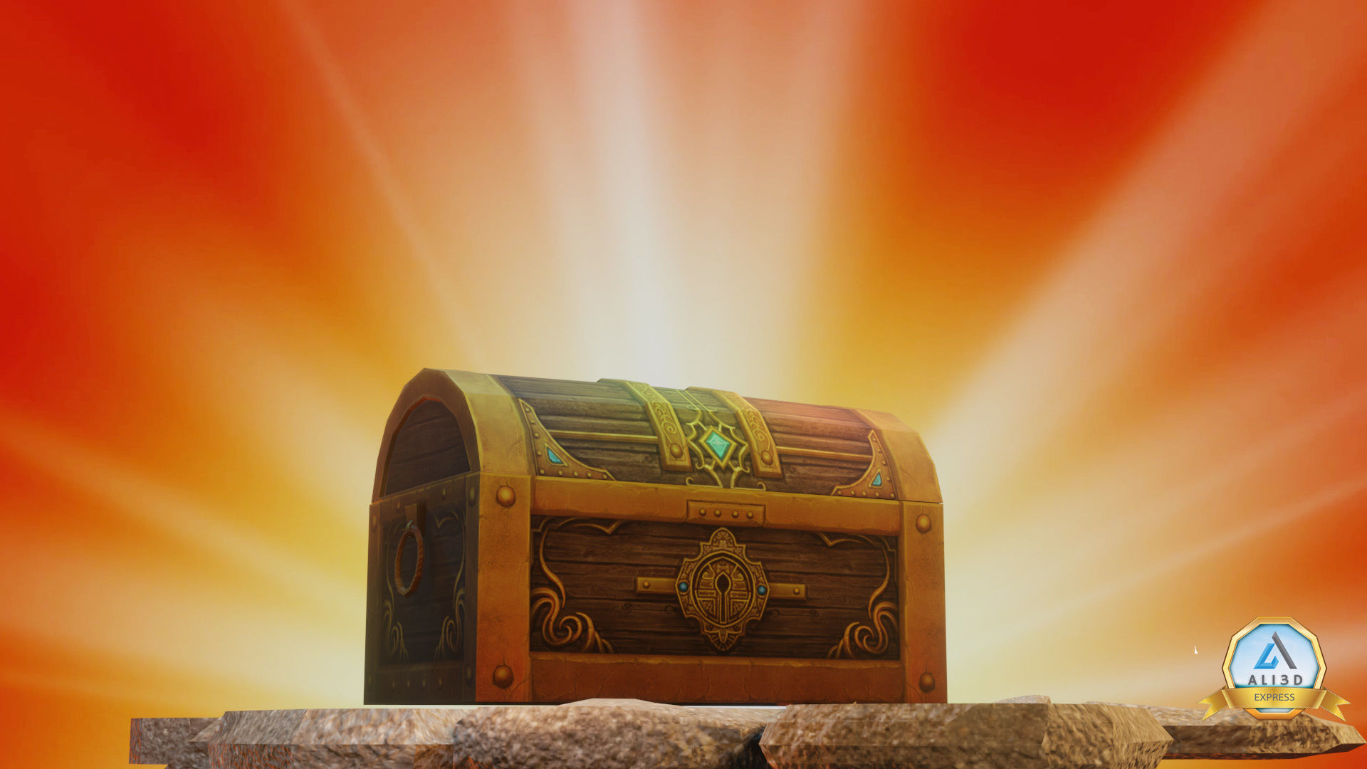 3D model Futuristic Loot Treasure Box Animated VR / AR / low-poly ...
