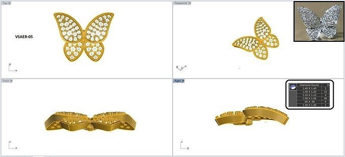 Earrings cad file 3D model 3D printable | CGTrader