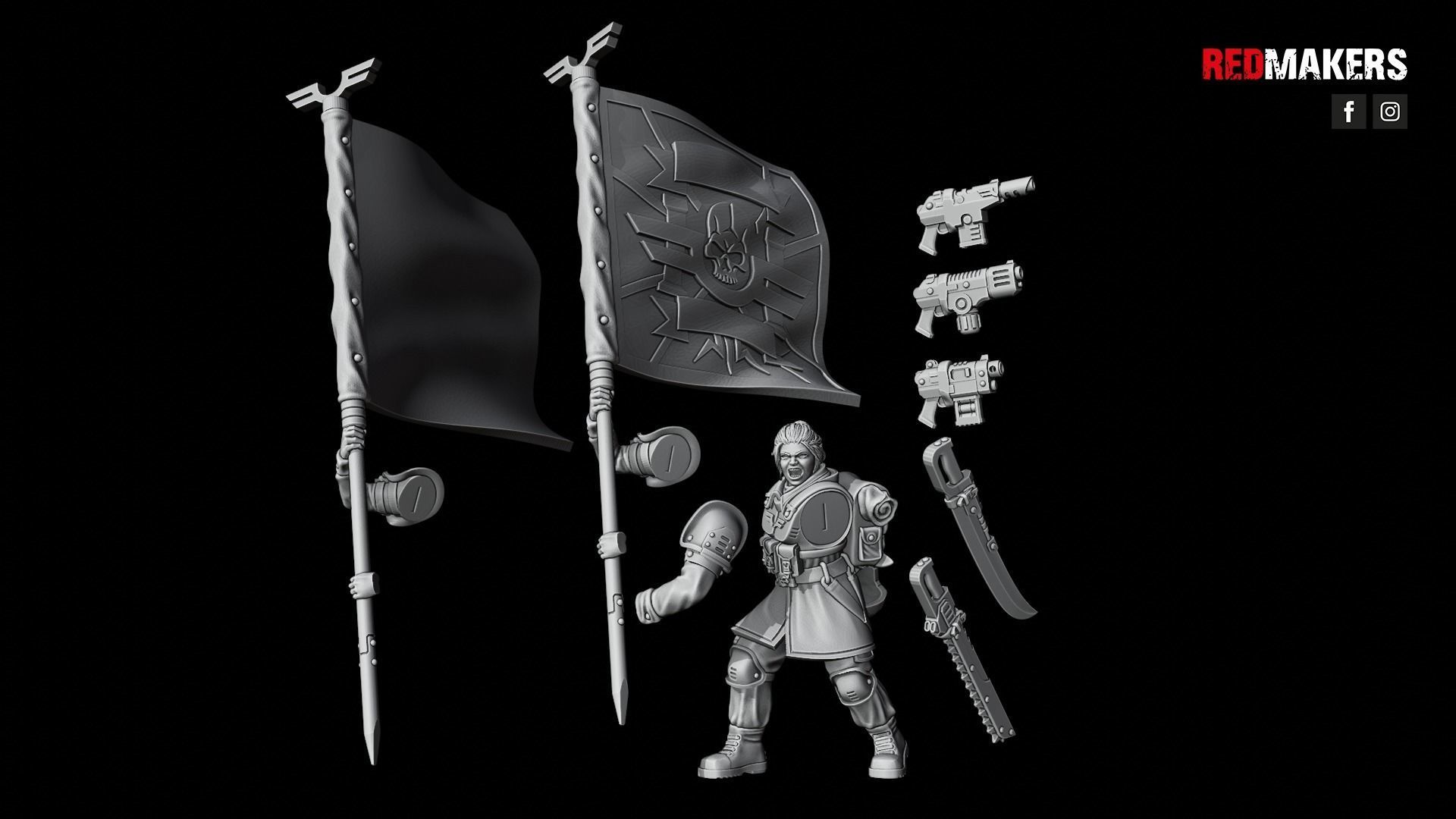 Shock Troops - Female Command Squad of the Imperial Force 3D model 3D printable | CGTrader