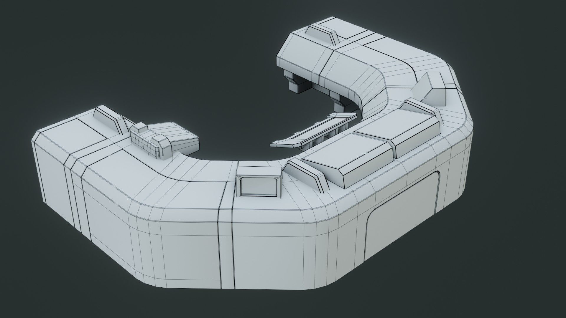 3D model Sci-Fi Control Panel - Low poly - PBR - Game ready VR / AR ...