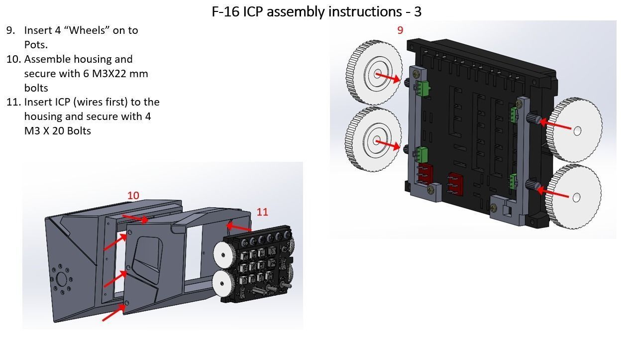 F-16 ICP for PC simulations with electronics parts fitted 3D model 3D ...