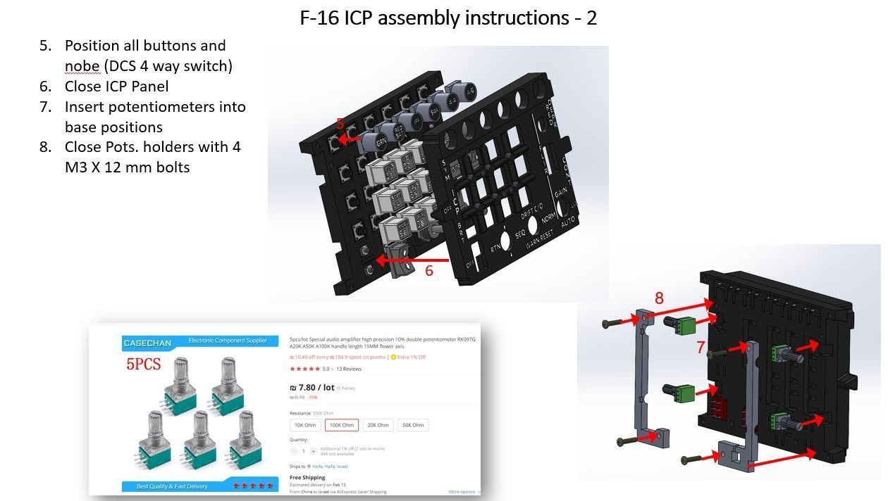 F-16 ICP for PC simulations with electronics parts fitted 3D model 3D ...