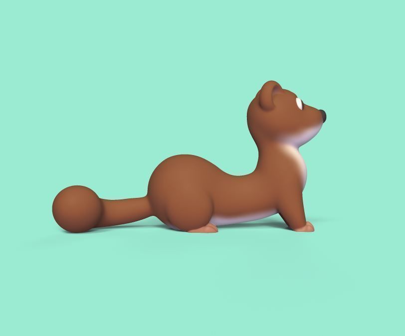Weasel ferret 3D model 3D printable | CGTrader