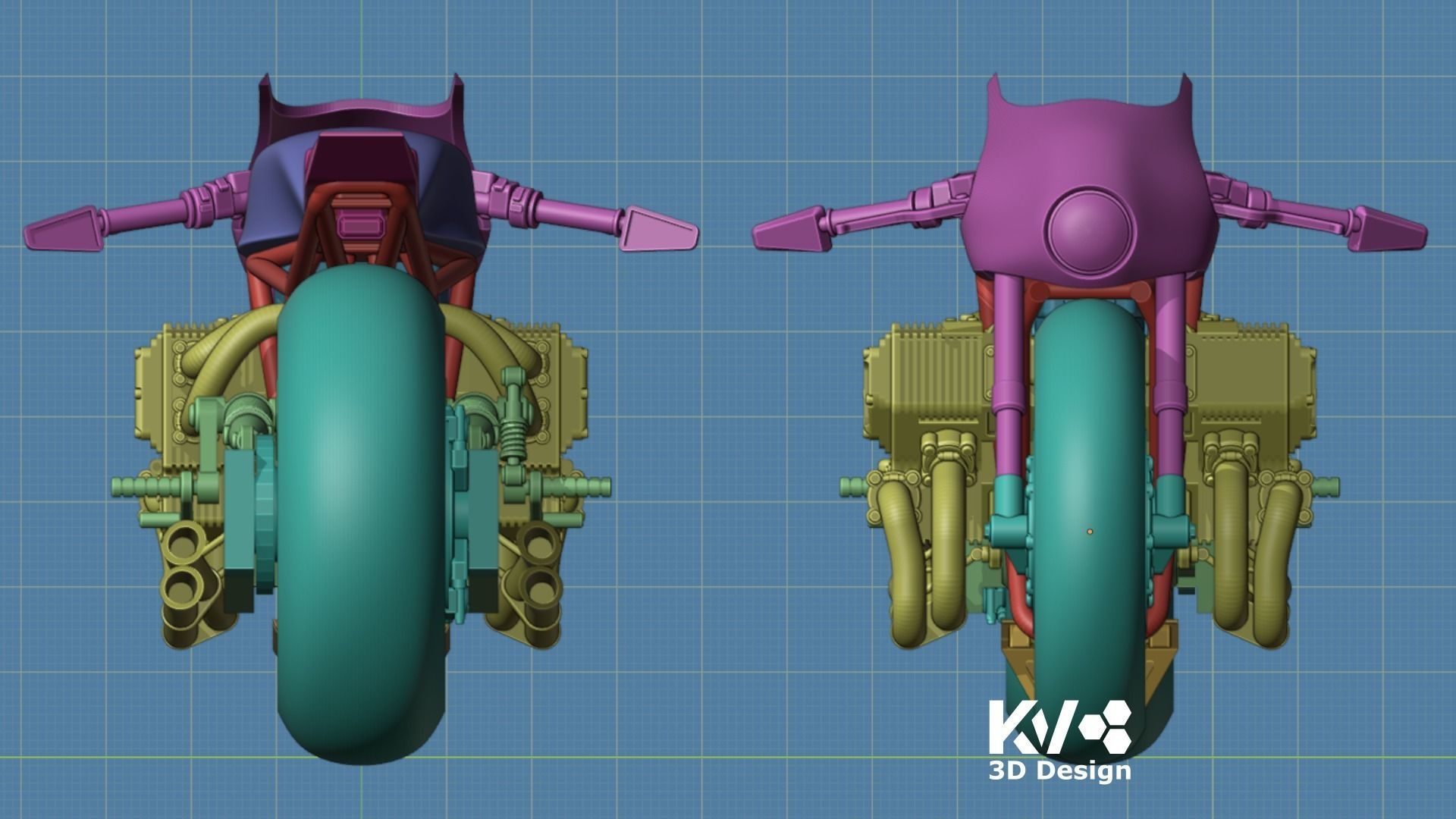 KV-The Batman Batcycle 2022 3D model 3D printable | CGTrader