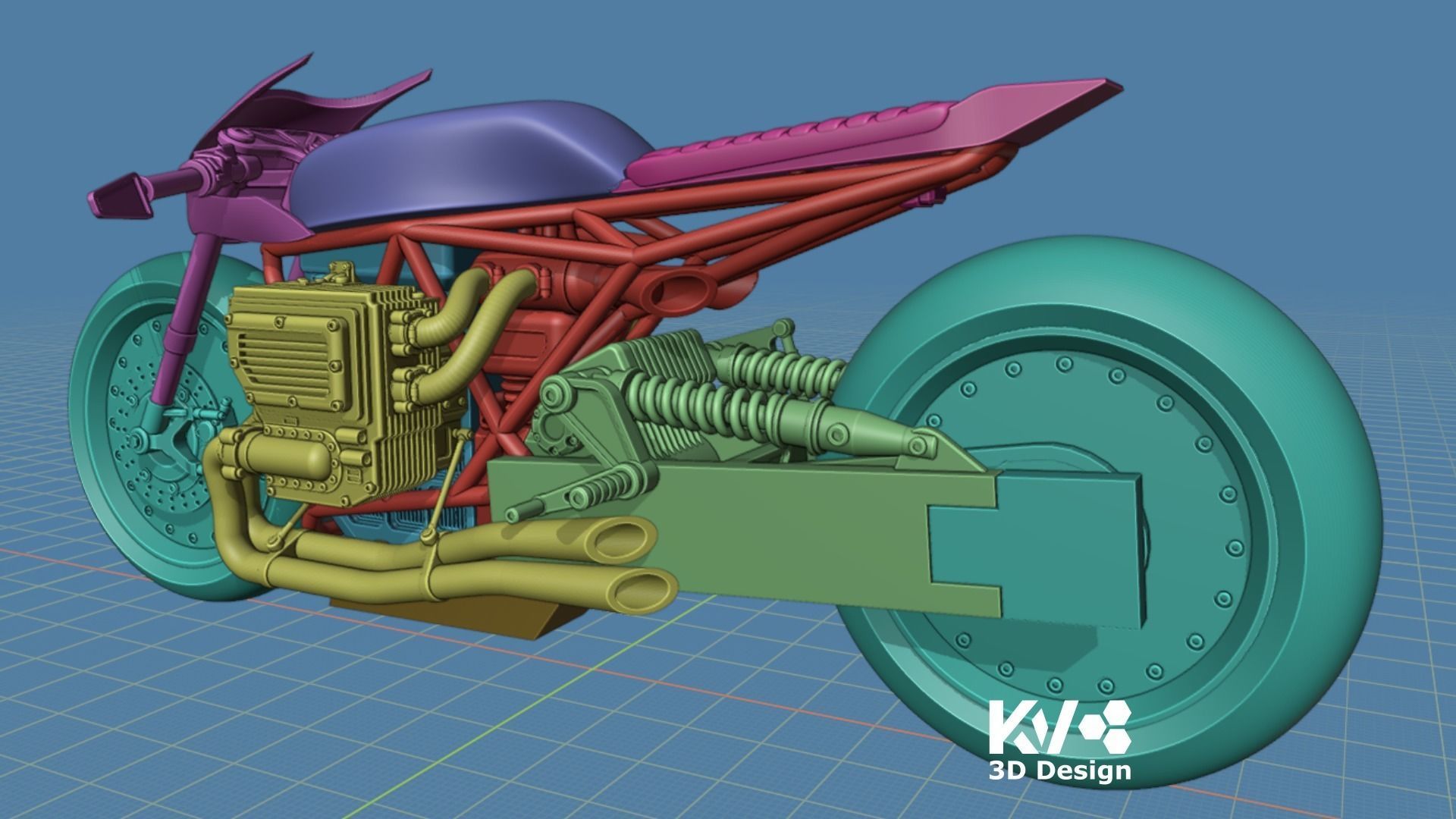KV-The Batman Batcycle 2022 3D model 3D printable | CGTrader
