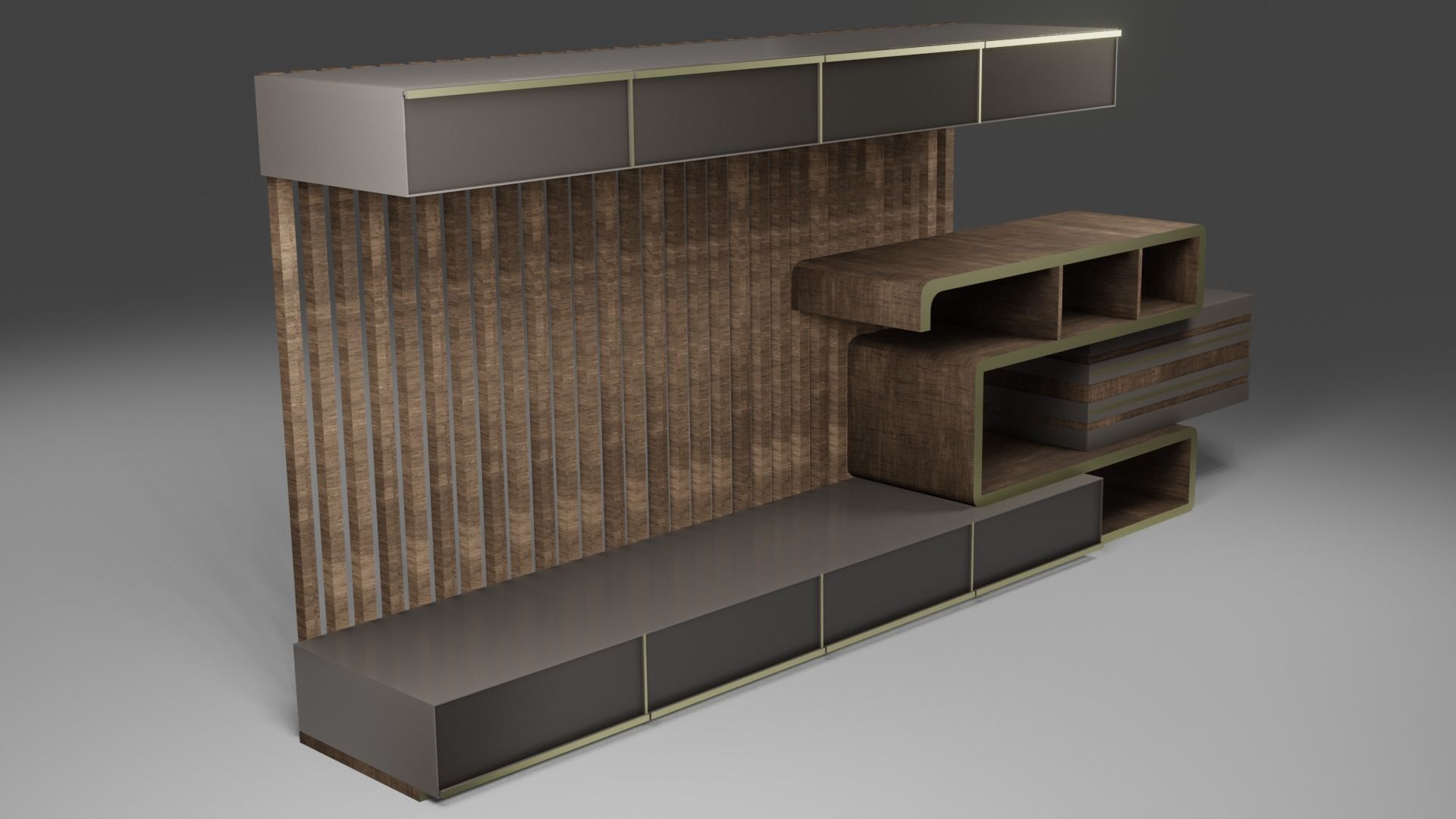 3D model TV Unit Game Ready VR / AR / low-poly | CGTrader