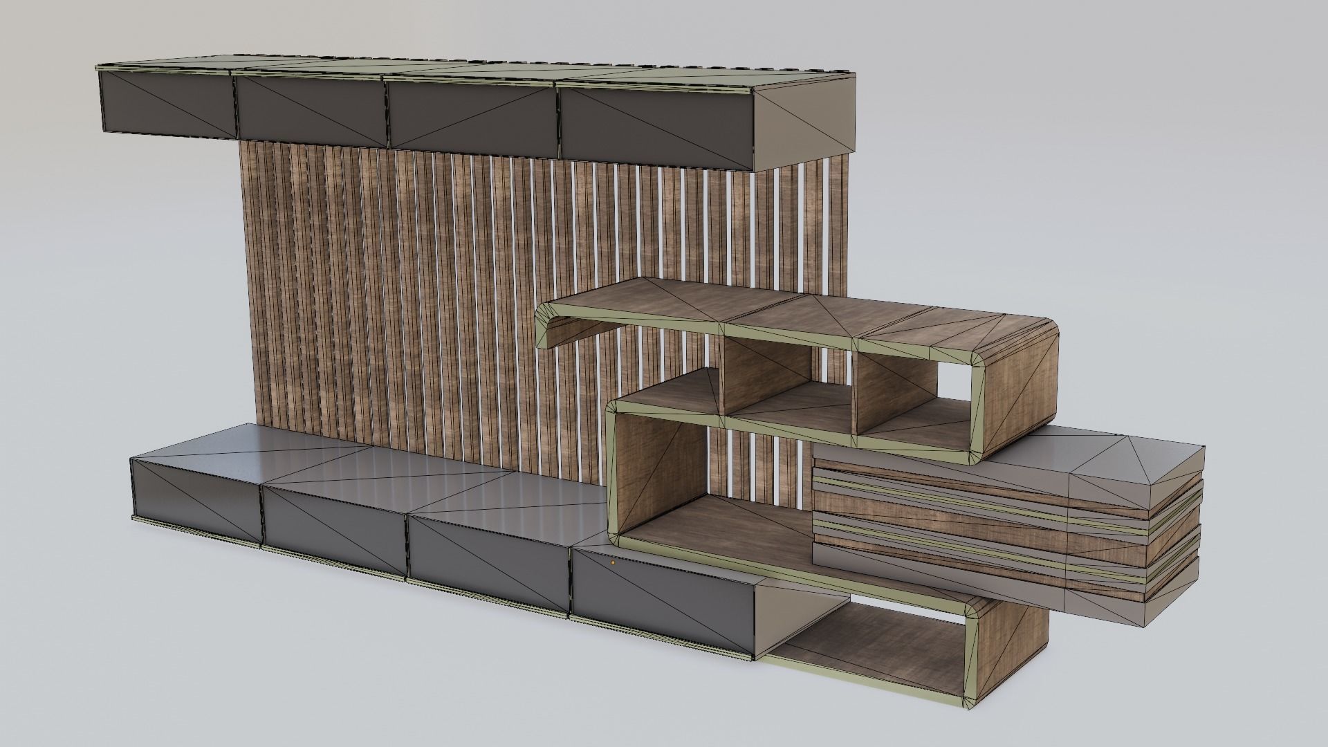 3D model TV Unit Game Ready VR / AR / low-poly | CGTrader