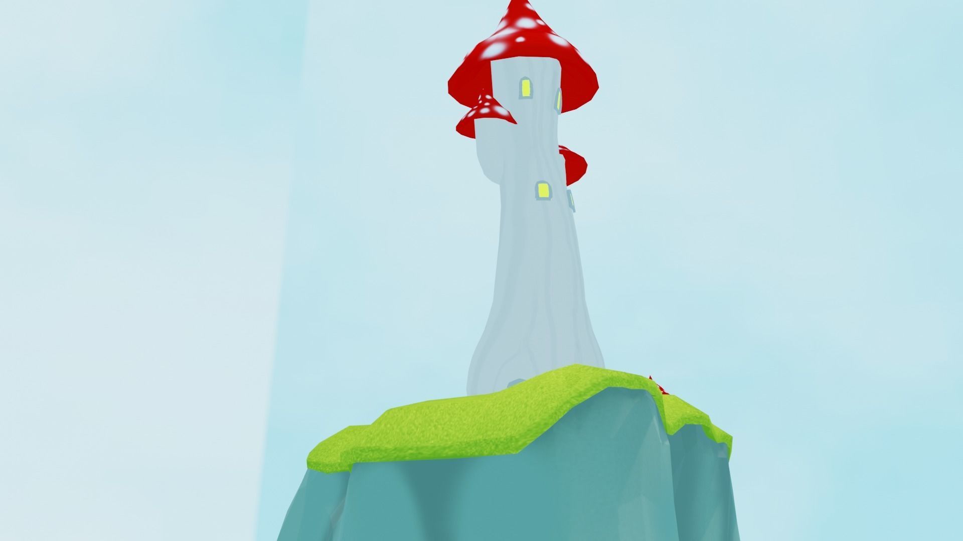 3D model Mushroom Wizards Tower VR / AR / low-poly | CGTrader