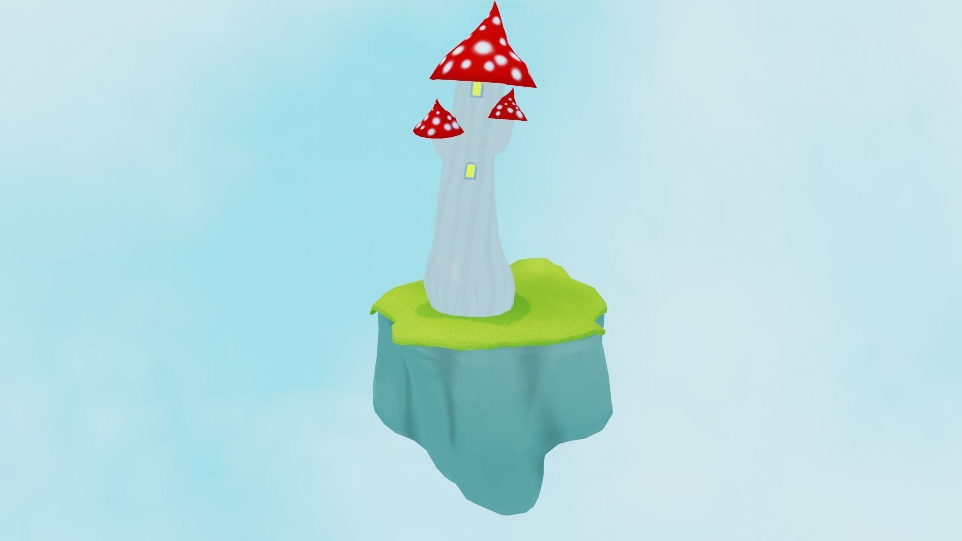 3D model Mushroom Wizards Tower VR / AR / low-poly | CGTrader