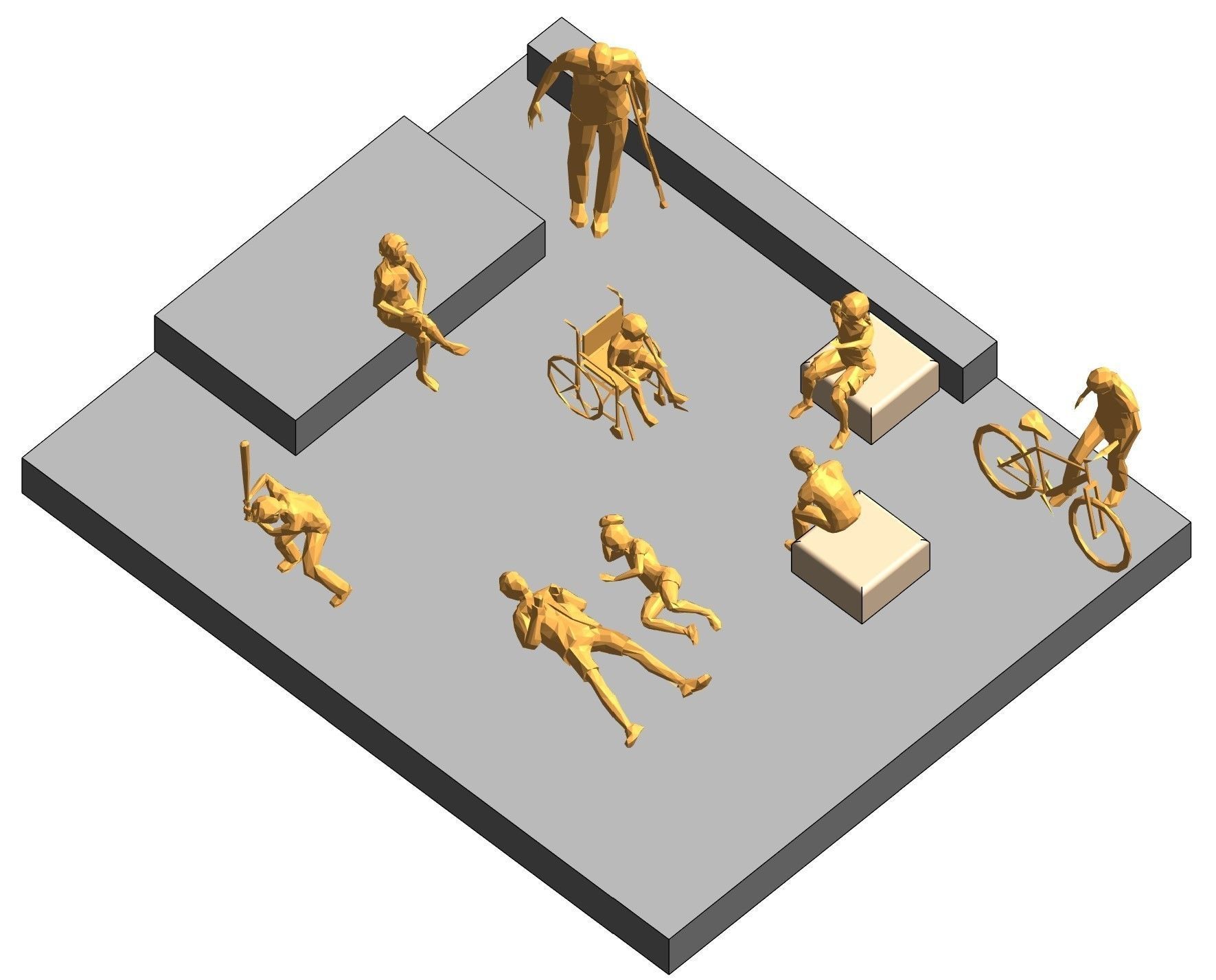 STANDING BOY FOR REVIT free 3D model | CGTrader