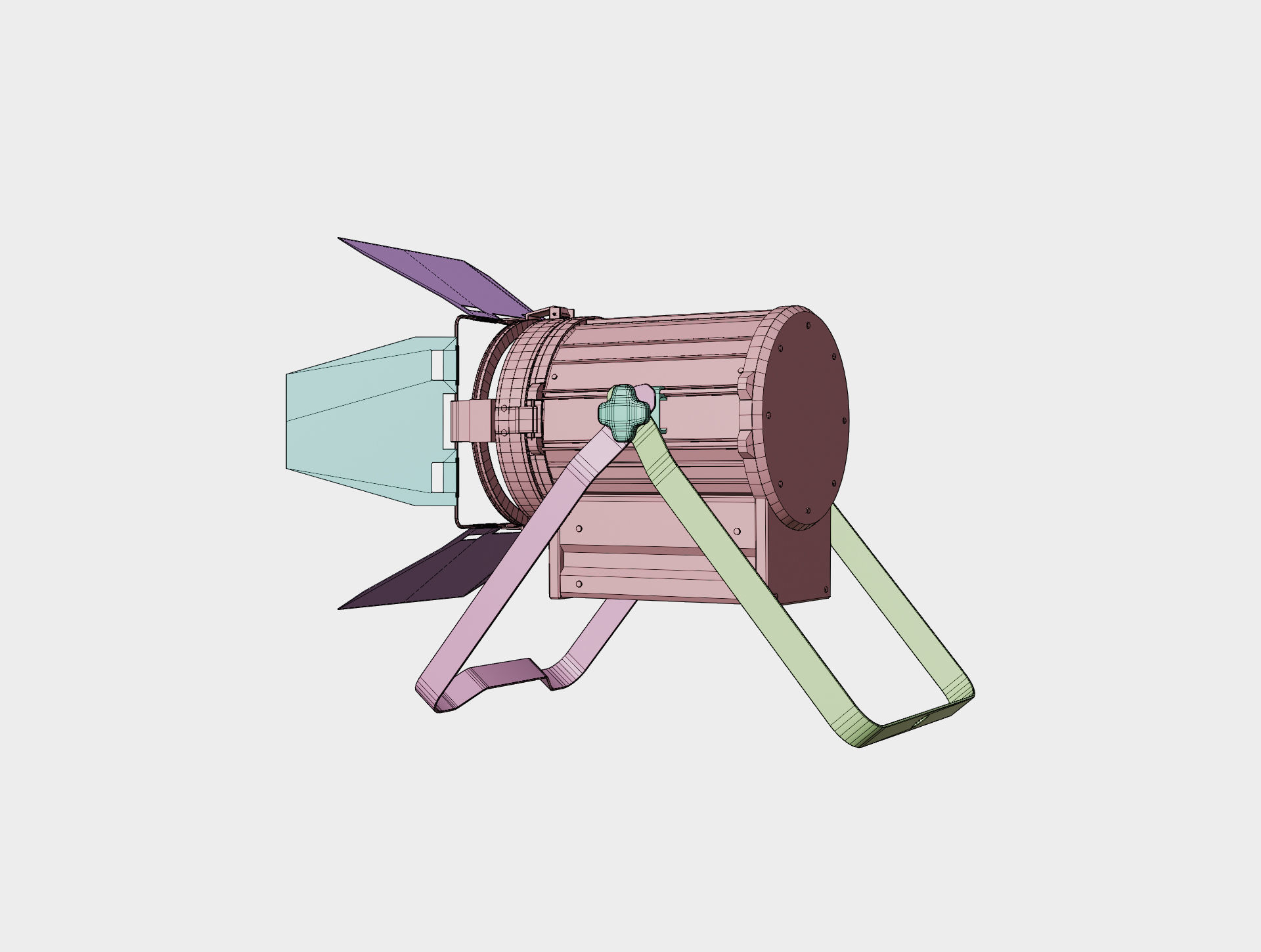 3D model Studio LED Spotlight VR / AR / low-poly | CGTrader