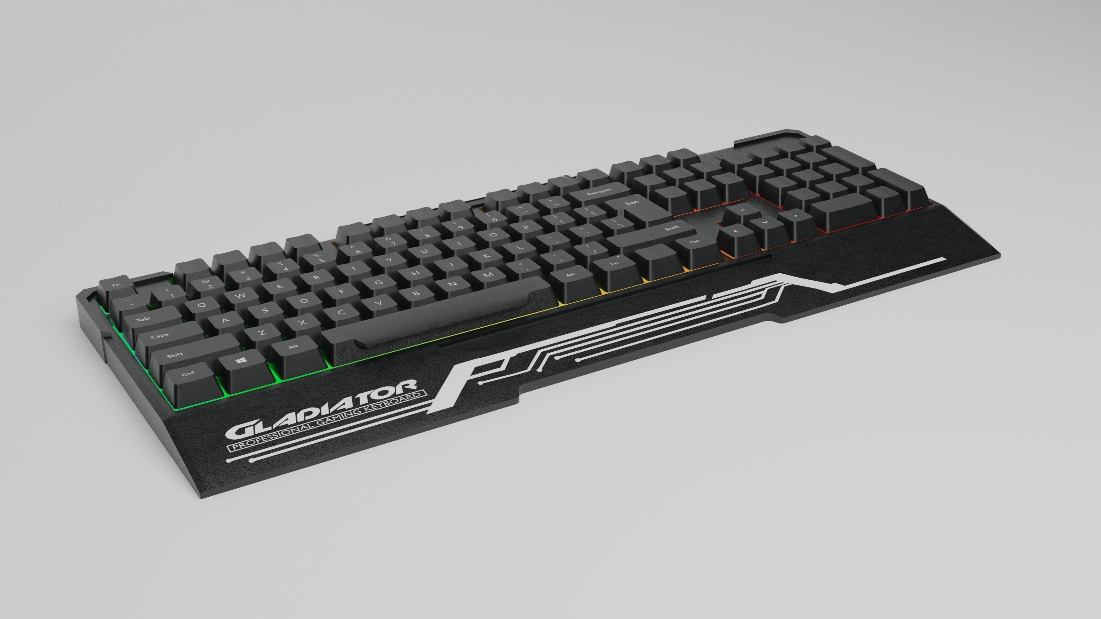 KEYBOARD GLADIATOR free 3D model | CGTrader