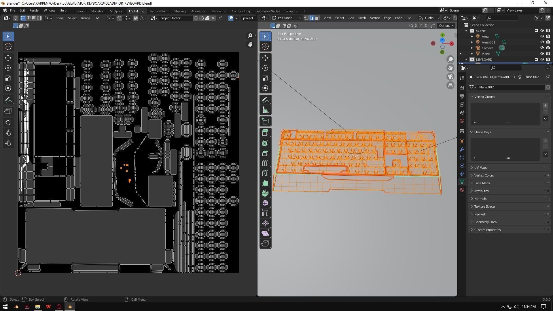 KEYBOARD GLADIATOR free 3D model | CGTrader