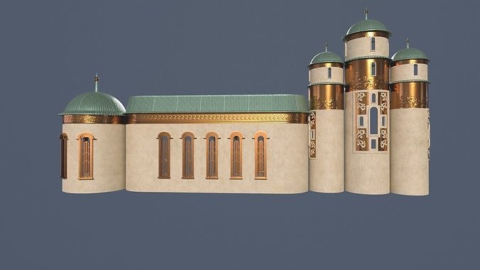 3D model Old temple VR / AR / low-poly | CGTrader