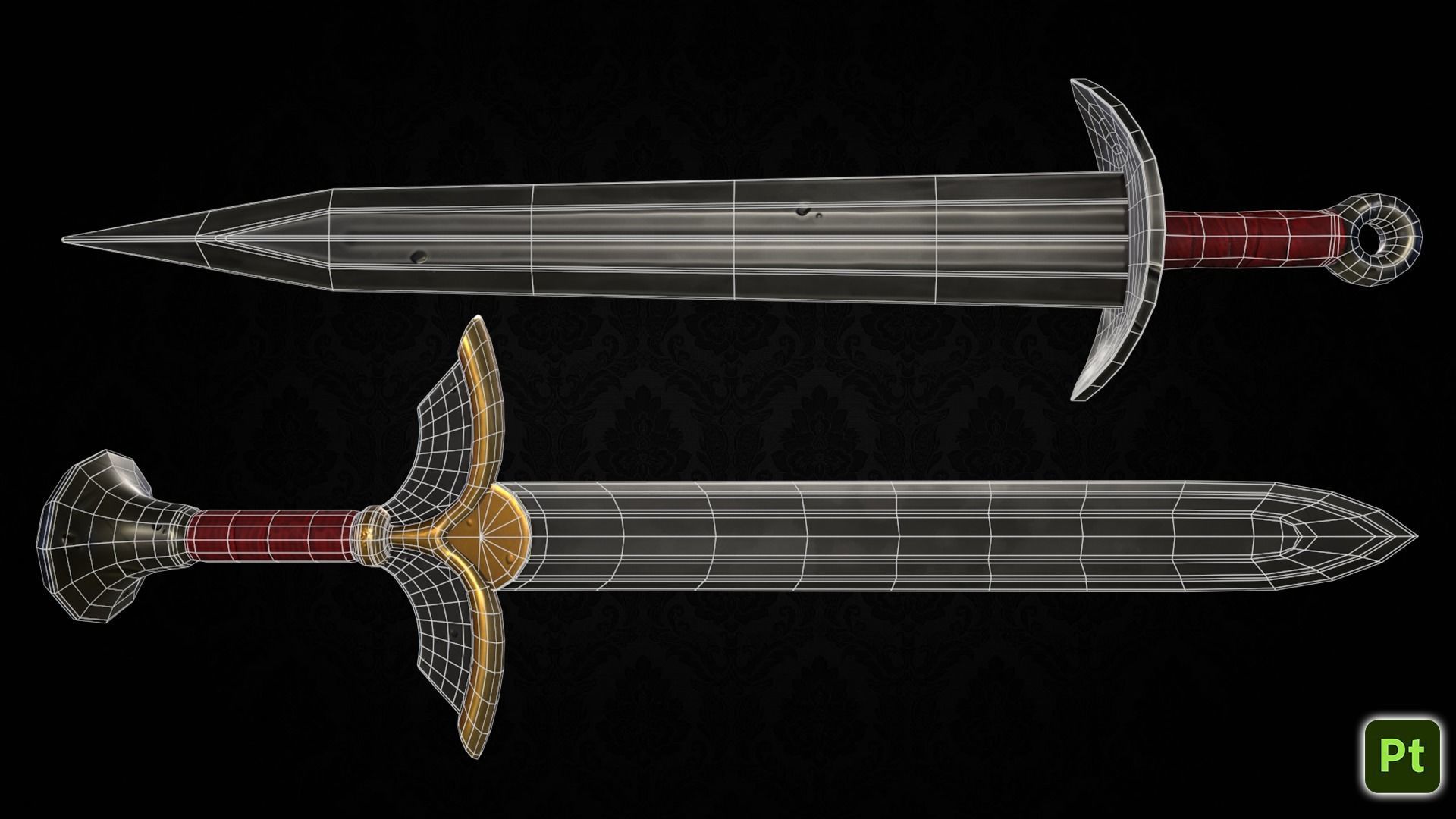 3D model Game Ready Fantasy Weapons with Textures - Volume 1 VR / AR ...