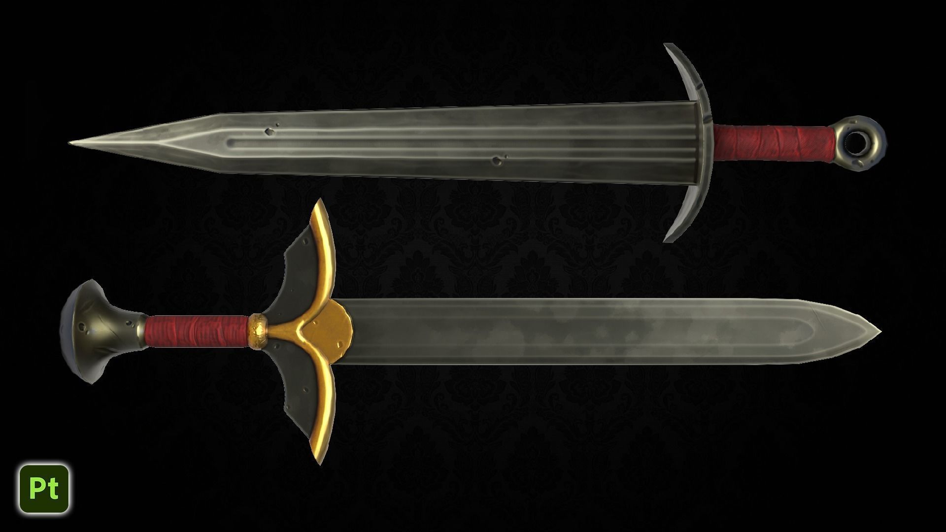 3D model Game Ready Fantasy Weapons with Textures - Volume 1 VR / AR ...