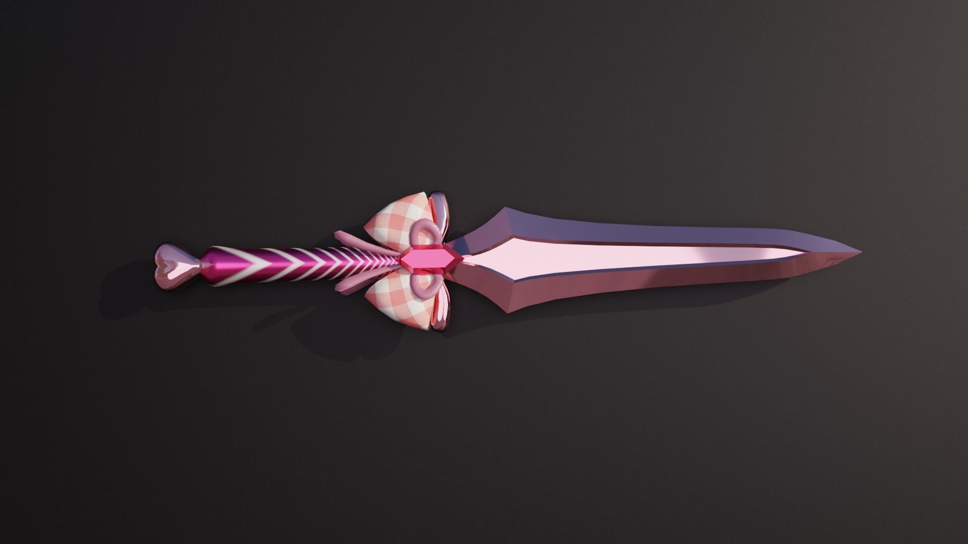 Pink Candy Dagger free VR / AR / low-poly 3D model | CGTrader