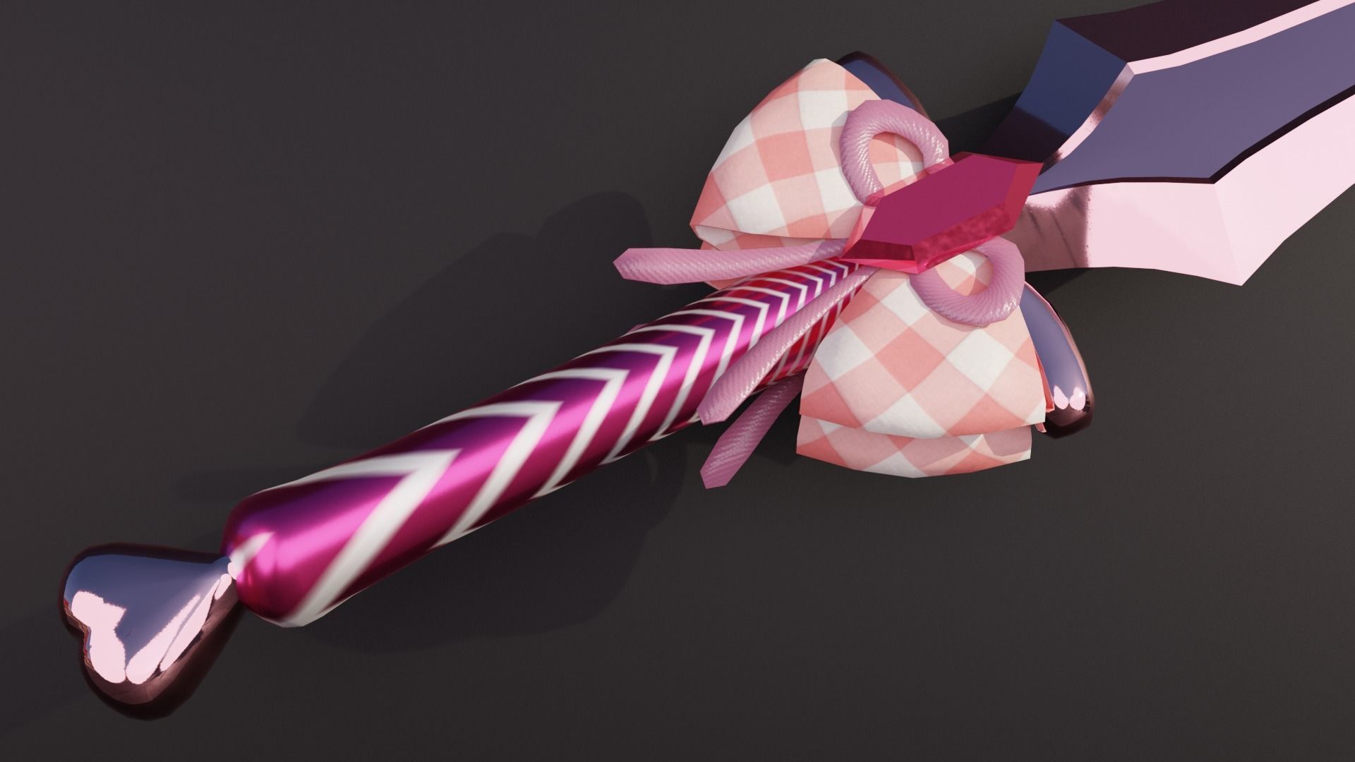 Pink Candy Dagger free VR / AR / low-poly 3D model | CGTrader